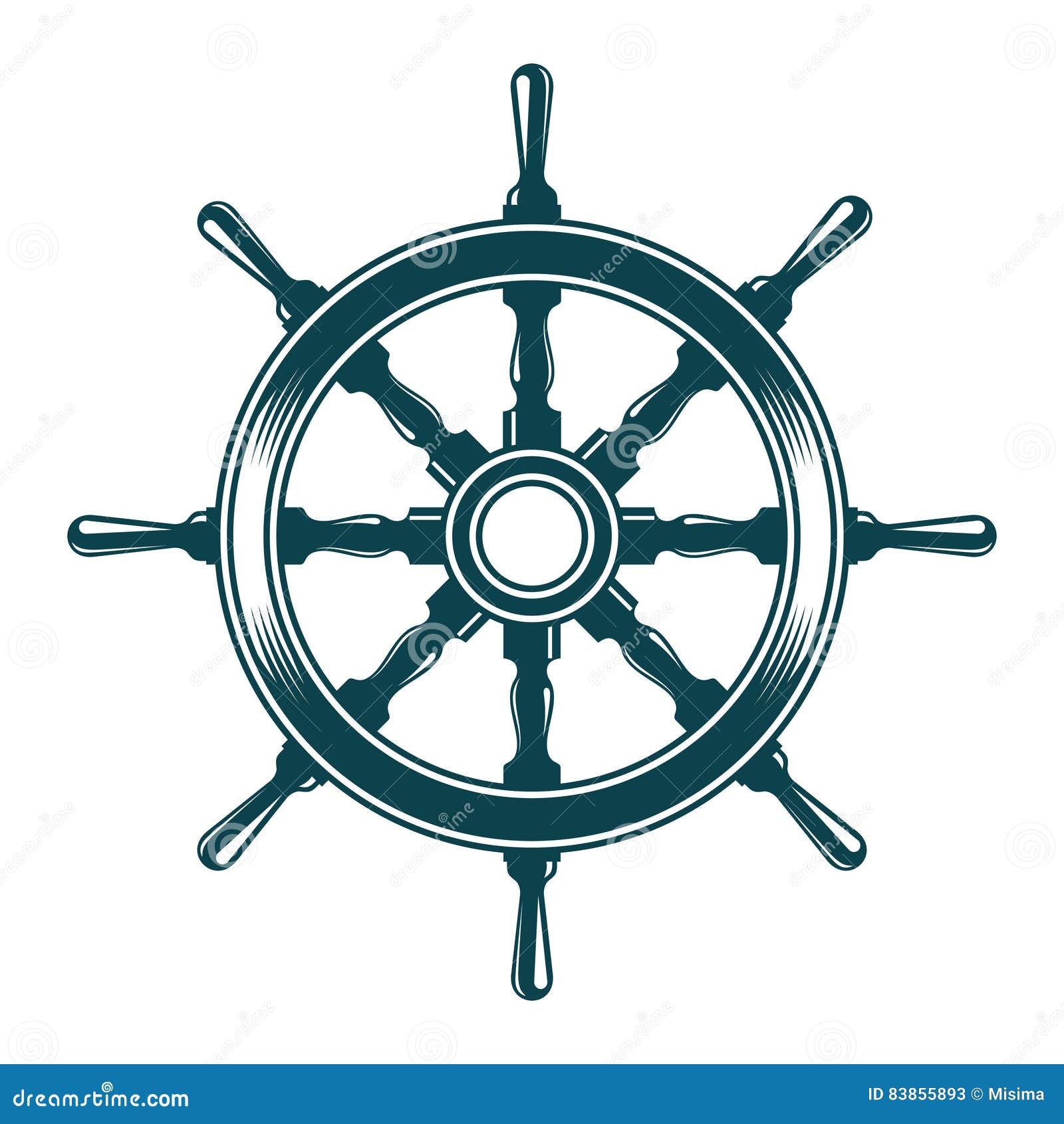 Ship Wheel With Porthole Vector Illustration | CartoonDealer.com #35763780