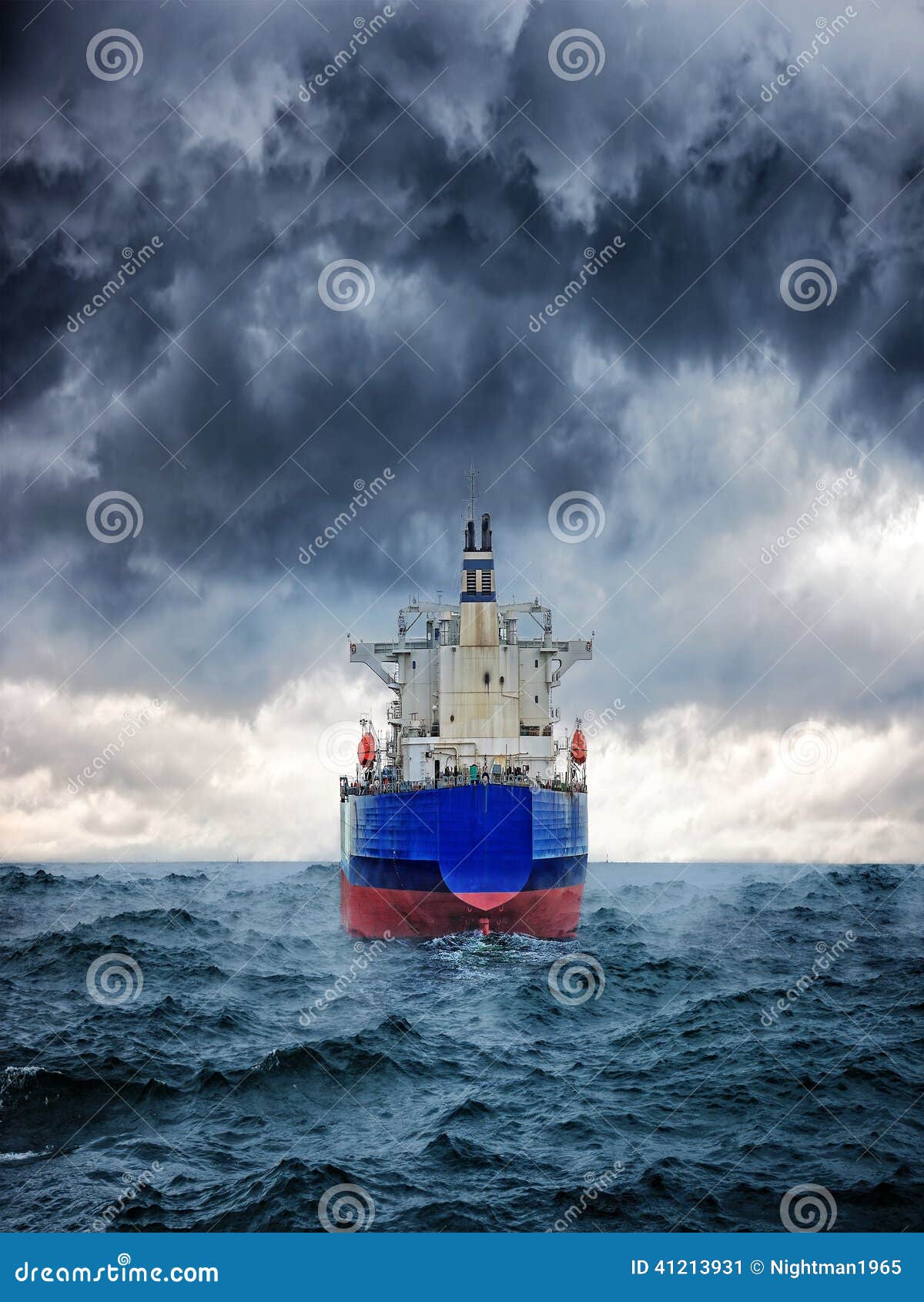 Ship in storm stock image. Image of storm, rain, ocean - 41213931