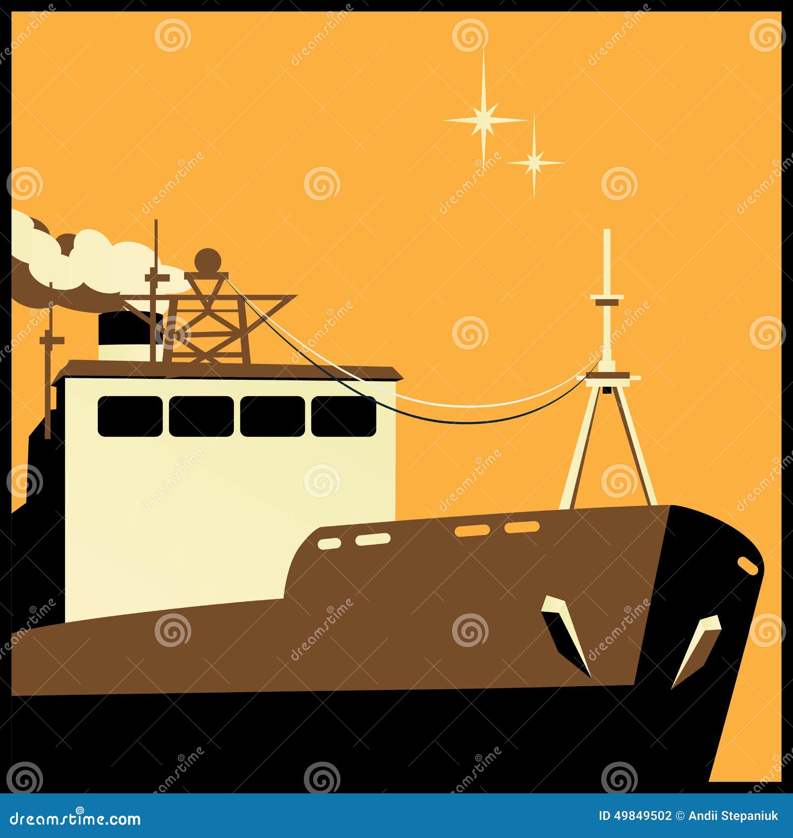 Ship stock vector. Illustration of icon, vessel, colorful - 49849502