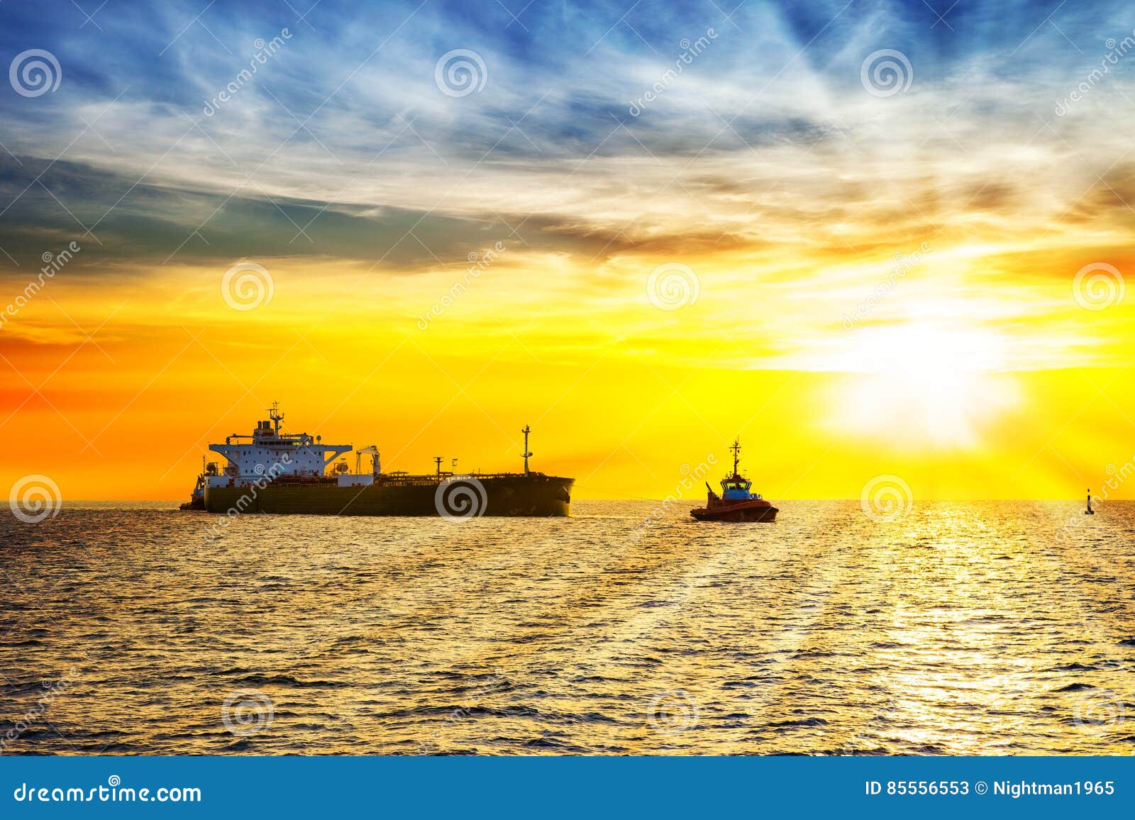 Ship and sunrise stock image. Image of commercial, sunrise - 85556553