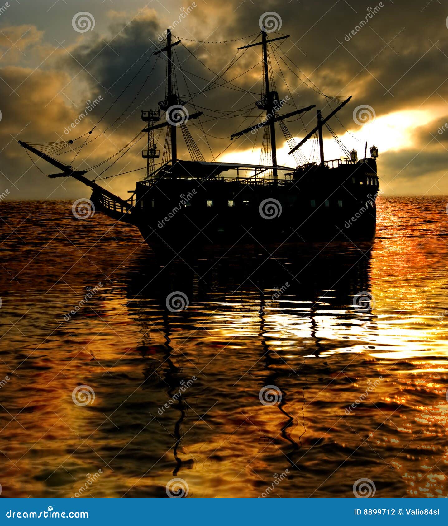 Ship sunset stock photo. Image of ship, wave, nature, wind - 8899712