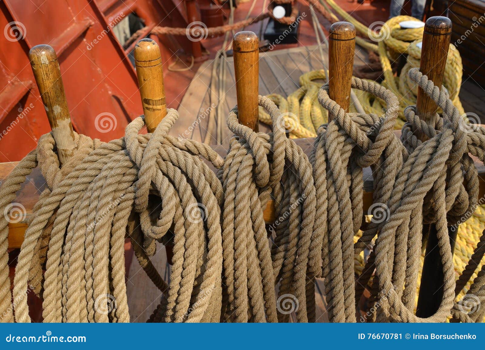 Old Ship Tackles. Old Sailing Ship Vessel. Background Stock Photo ...