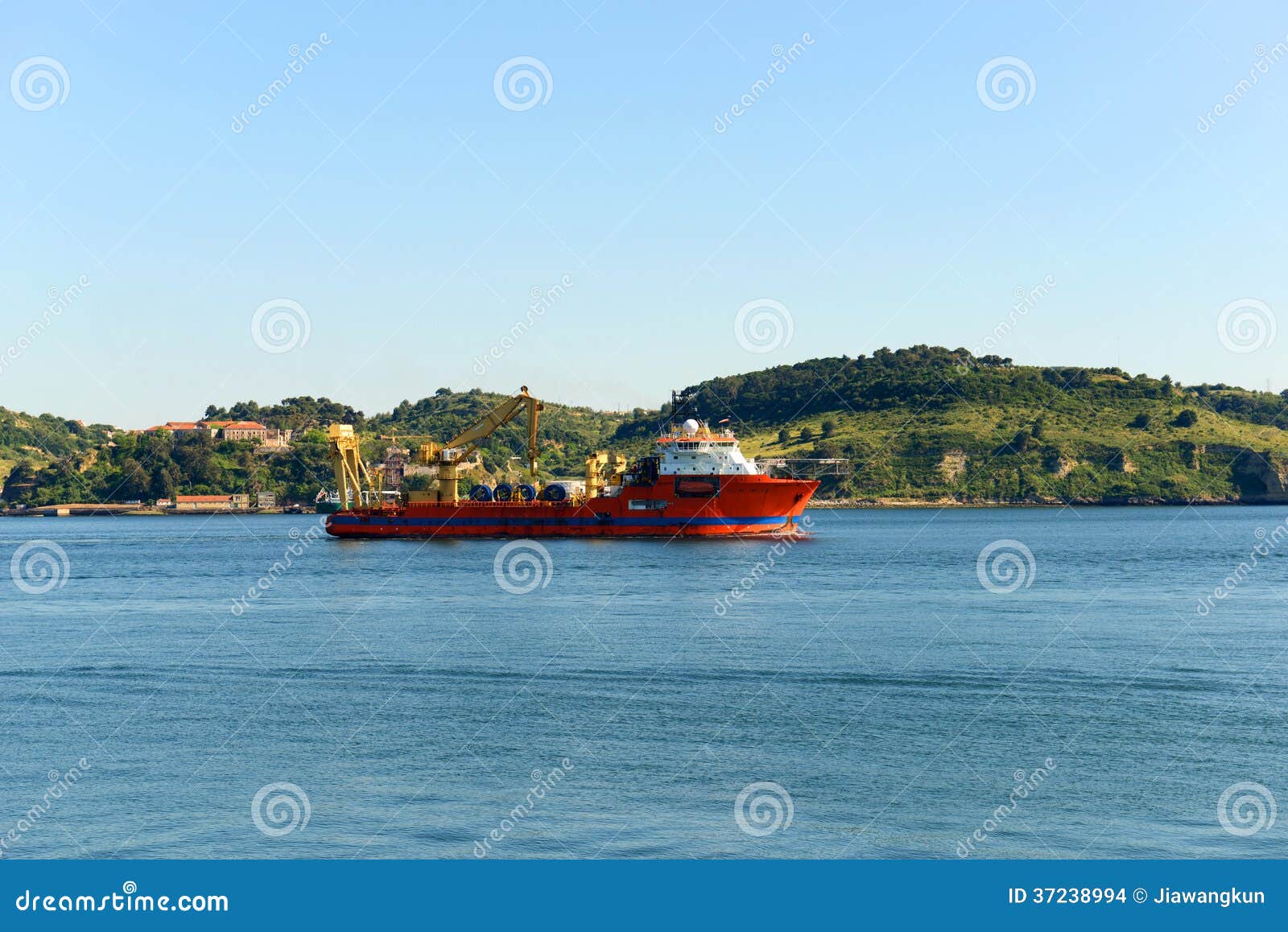 Ship on Tejo River stock photo. Image of tajo, travel - 37238994