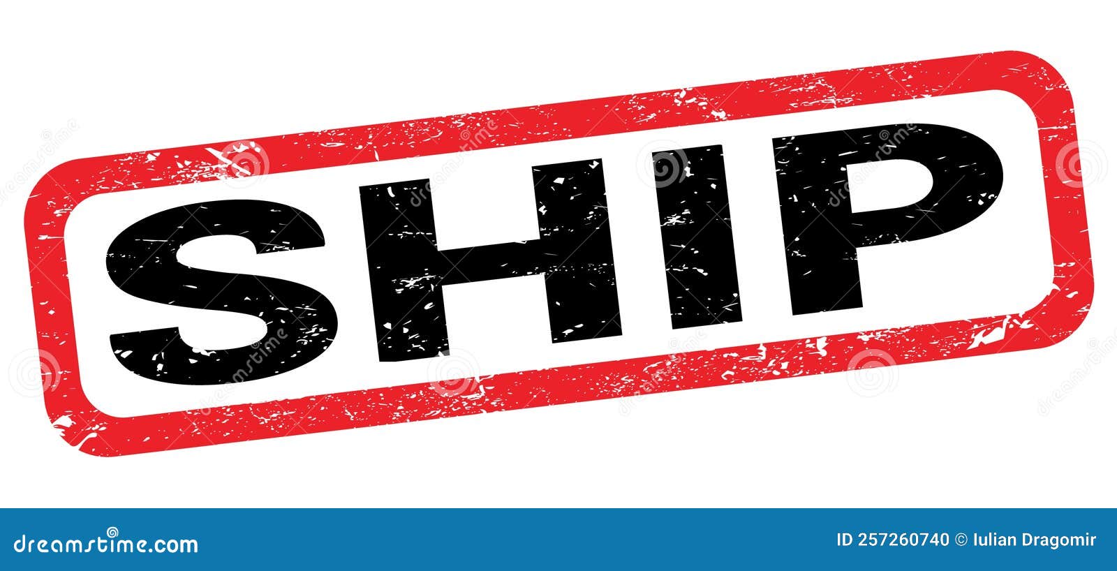SHIP Text Written on Red-black Rectangle Stamp Stock Illustration ...