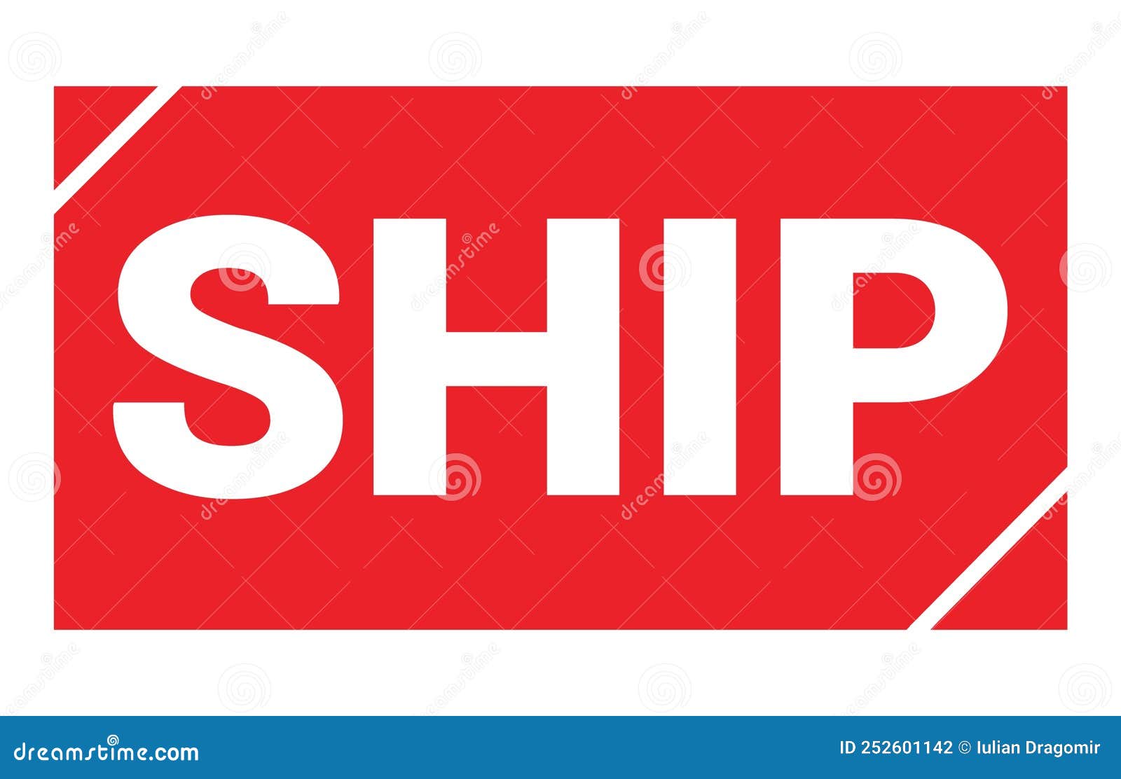 SHIP Text Written on Red Stamp Sign Stock Illustration - Illustration ...