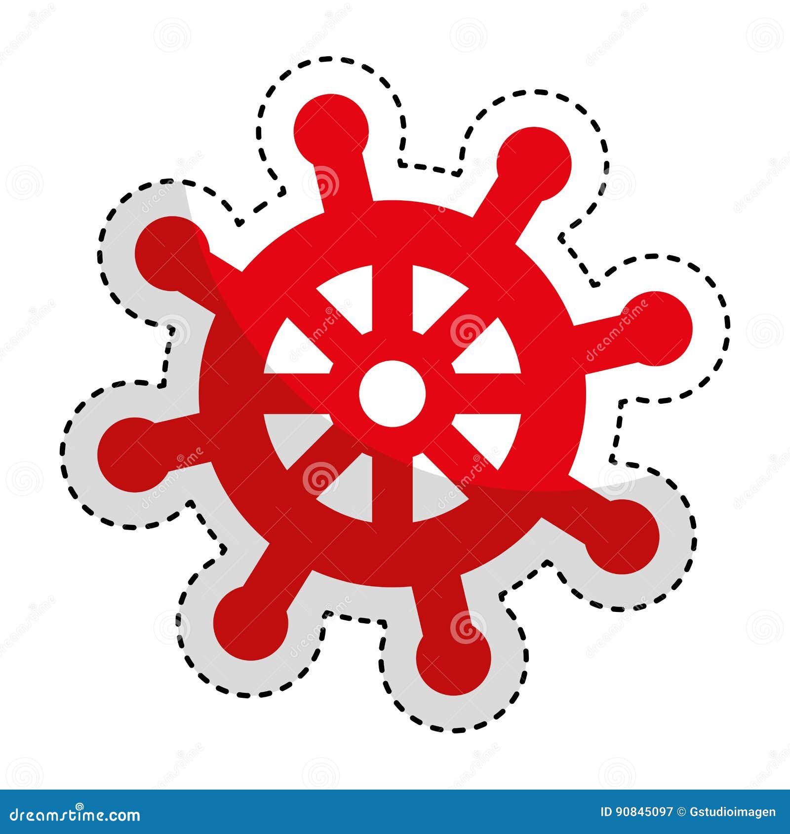 Ship Timon Maritime Frame Vector Illustration | CartoonDealer.com #80708322