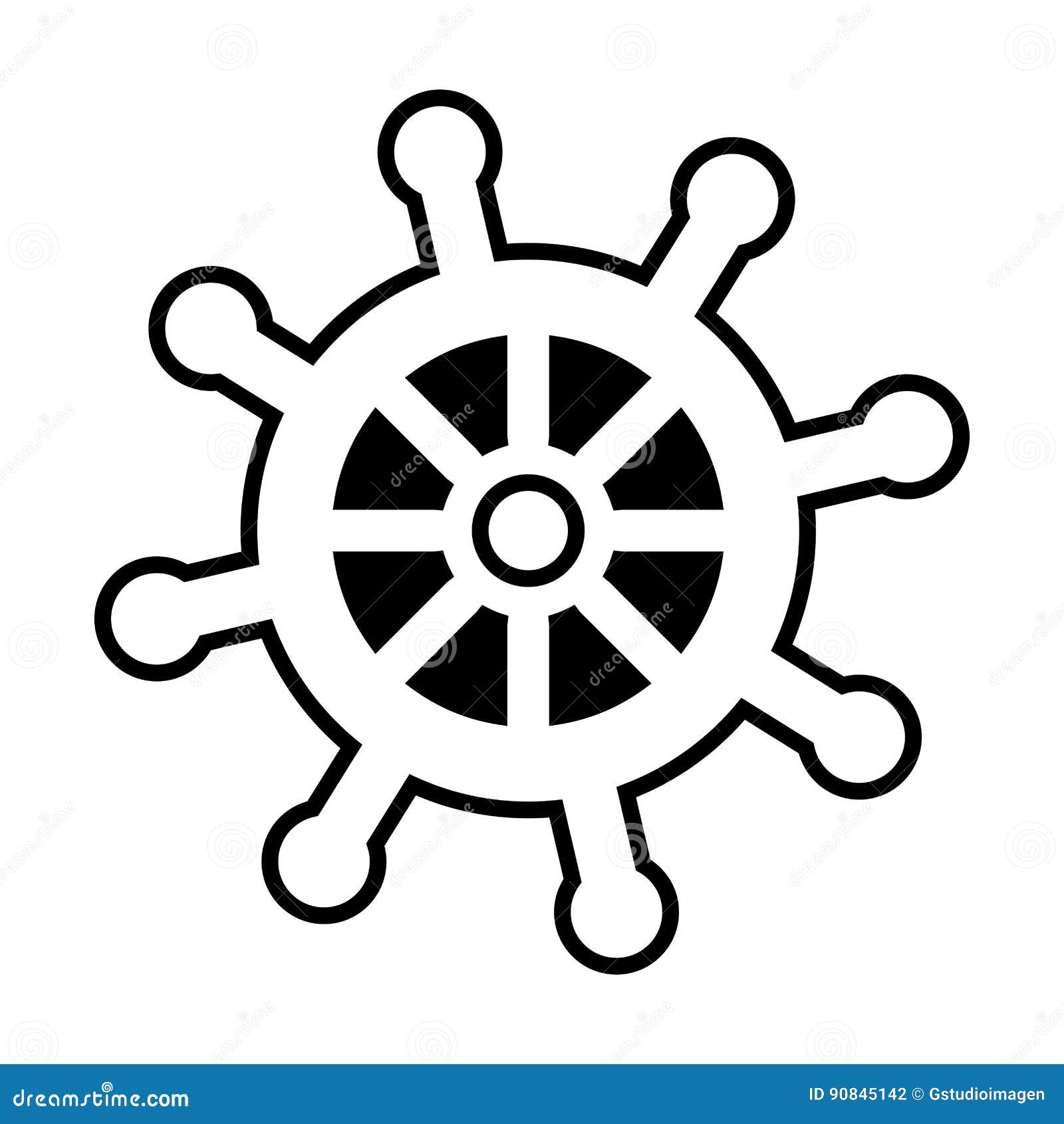 Ship Timon Maritime Frame Vector Illustration | CartoonDealer.com #80708322
