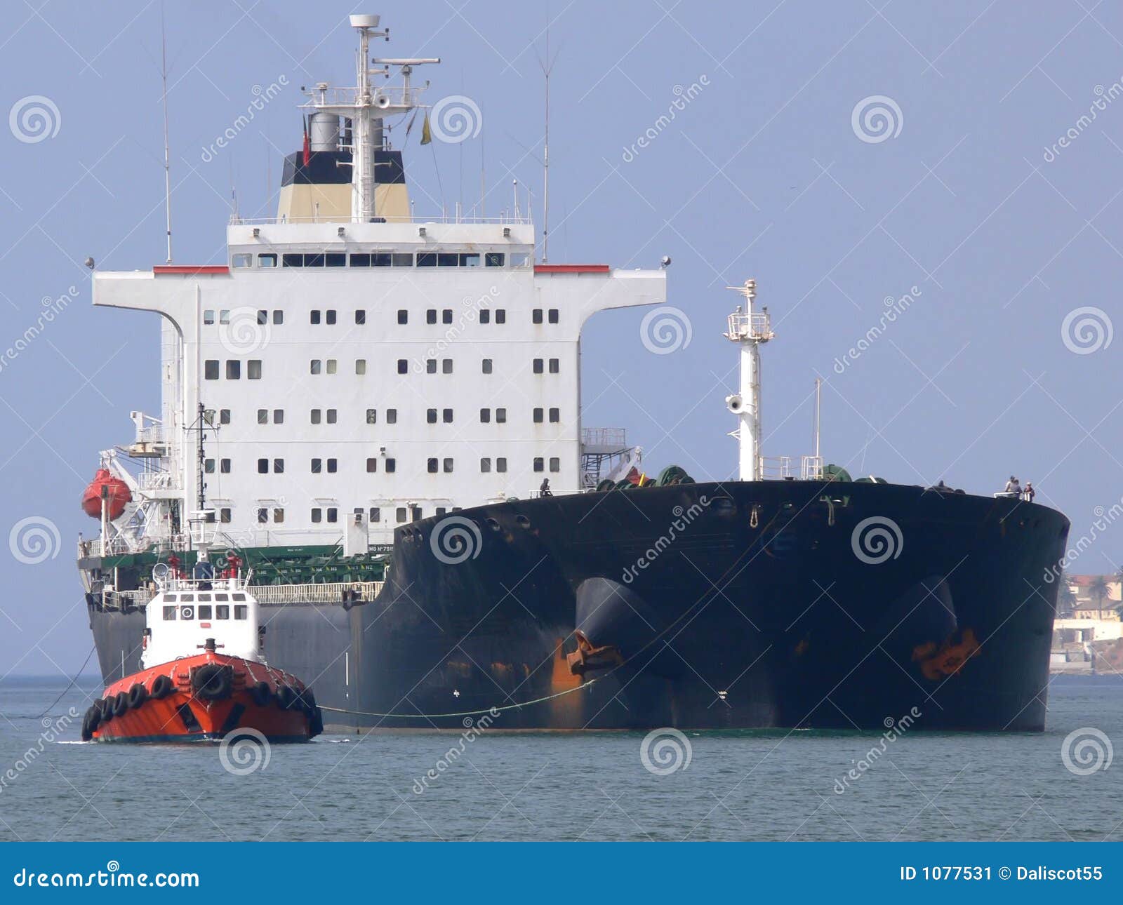Ship Towage stock image. Image of cargo, ocean, tugboat - 1077531