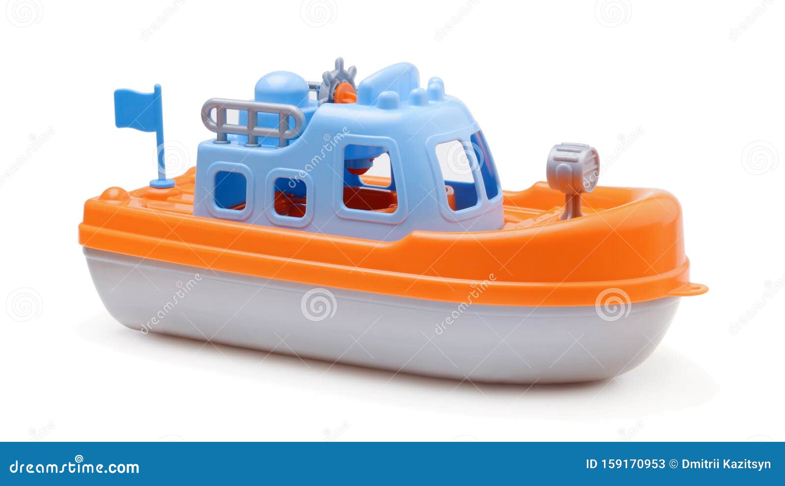 Ship toy isolated on white stock image. Image of fishery - 159170953