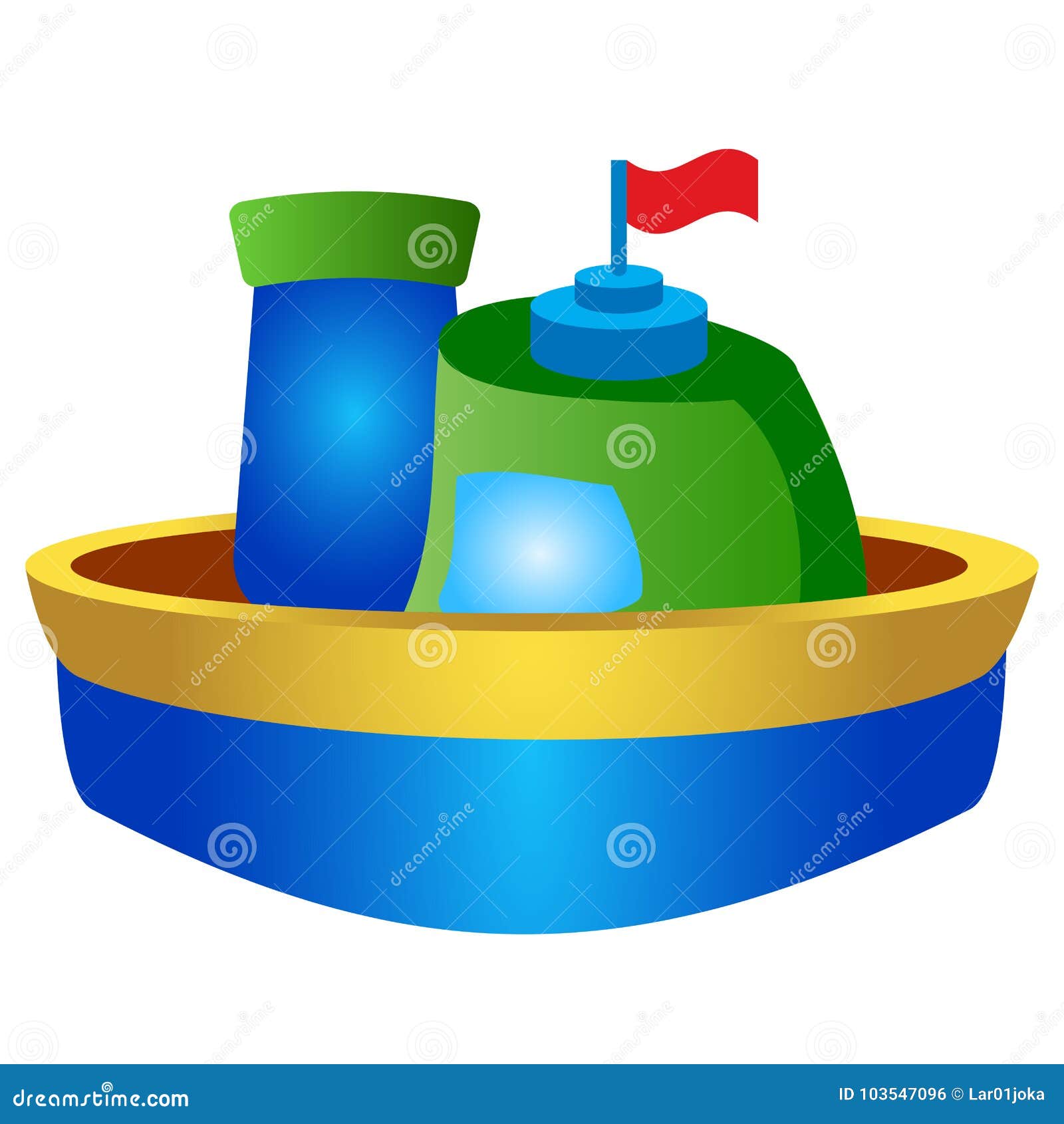 Isolated ship toy stock vector. Illustration of object - 103547096