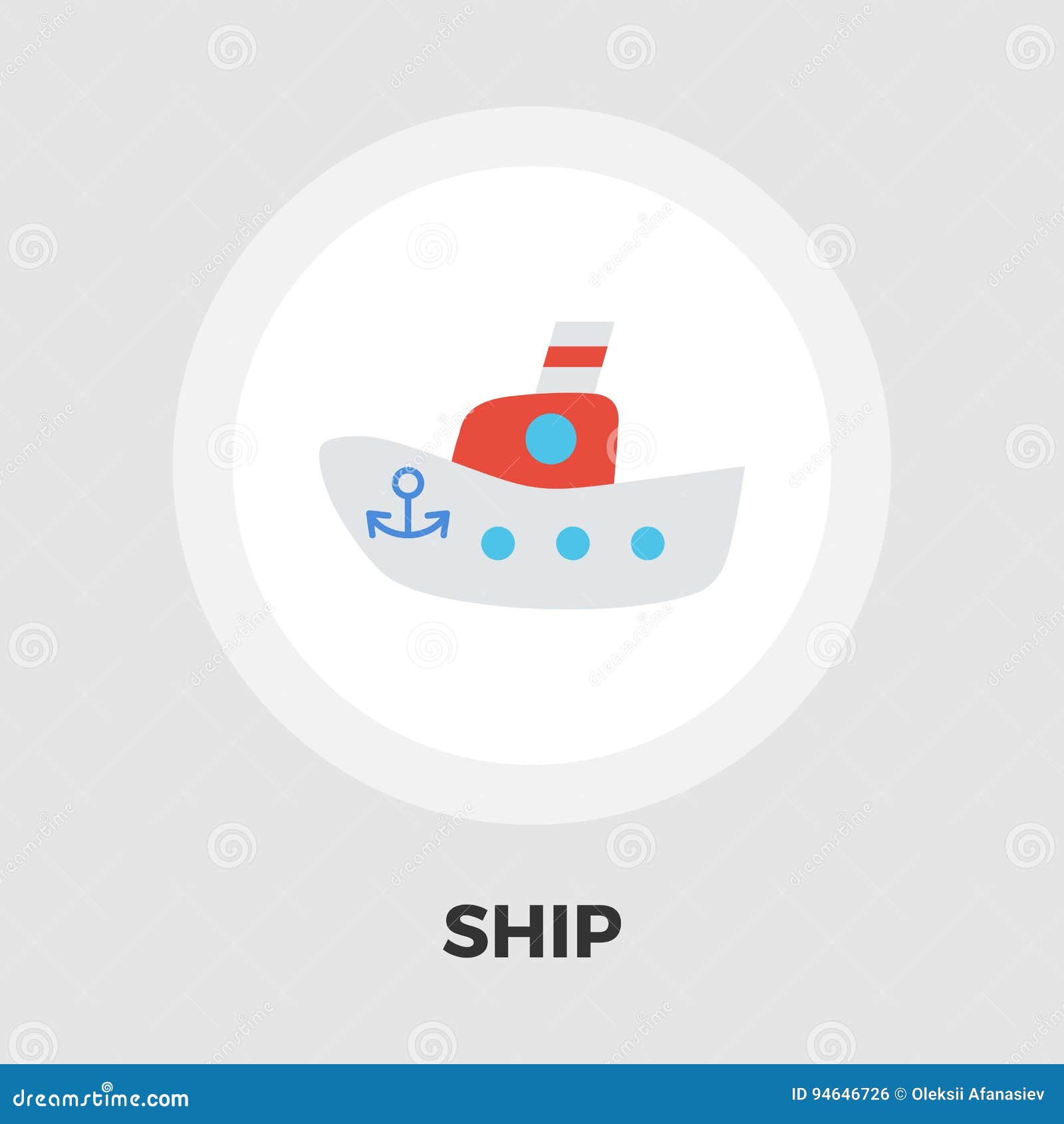 Ship toy vector flat icon stock vector. Illustration of sign - 94646726