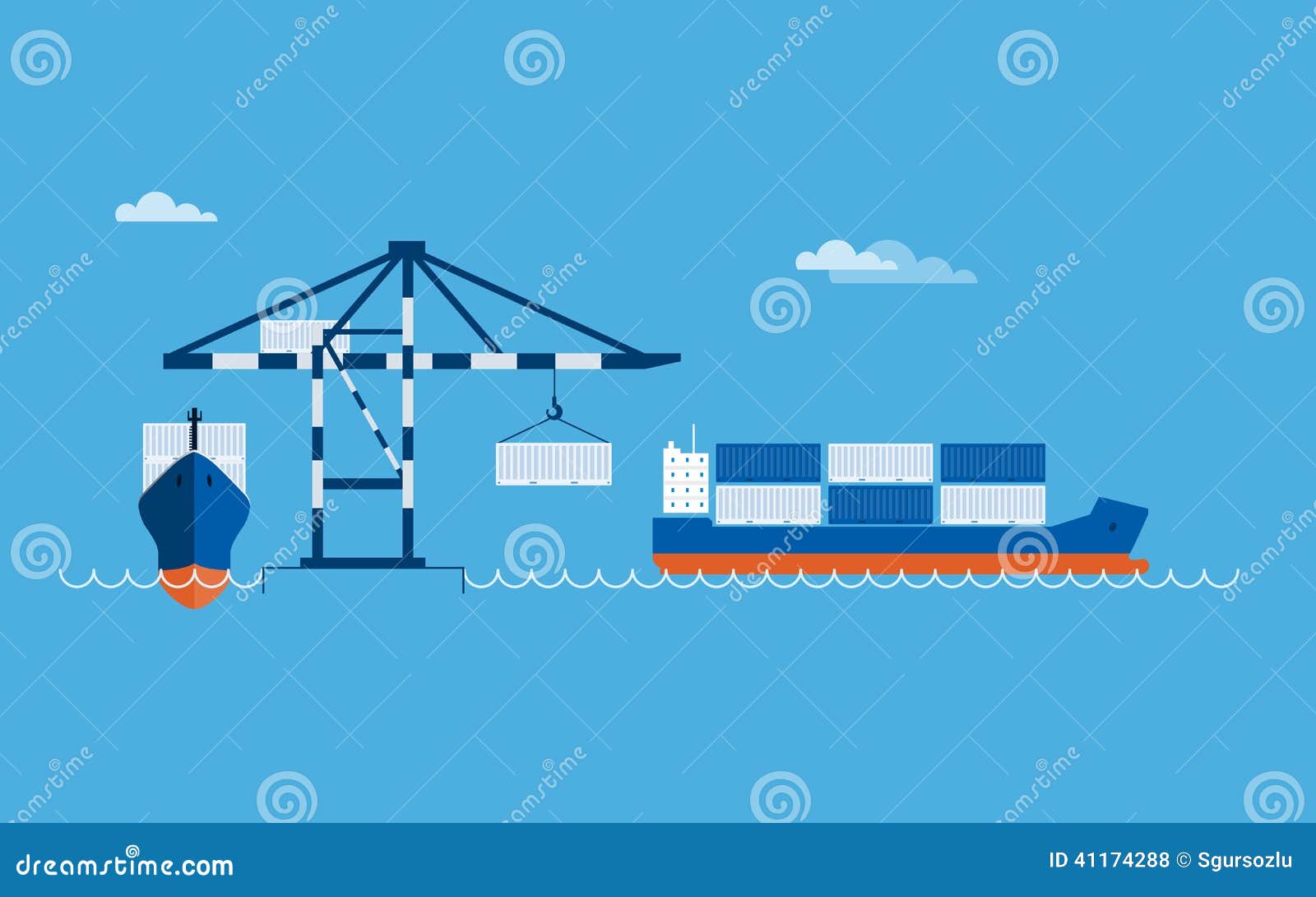 Ship Transportation Concept Stock Vector - Illustration of industry ...