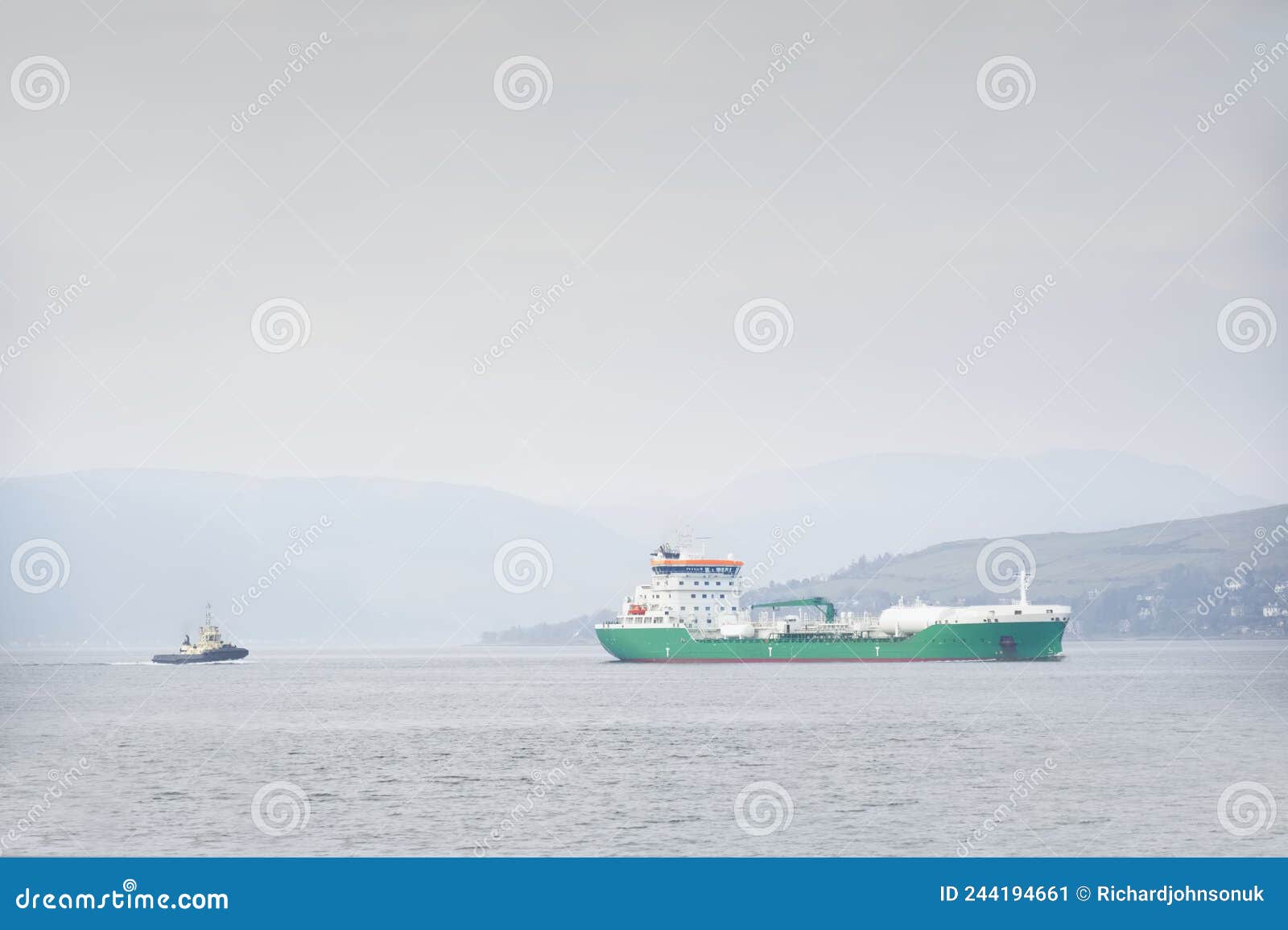 Ship Transporting Floating Storage Container Platform in Sea Followed ...