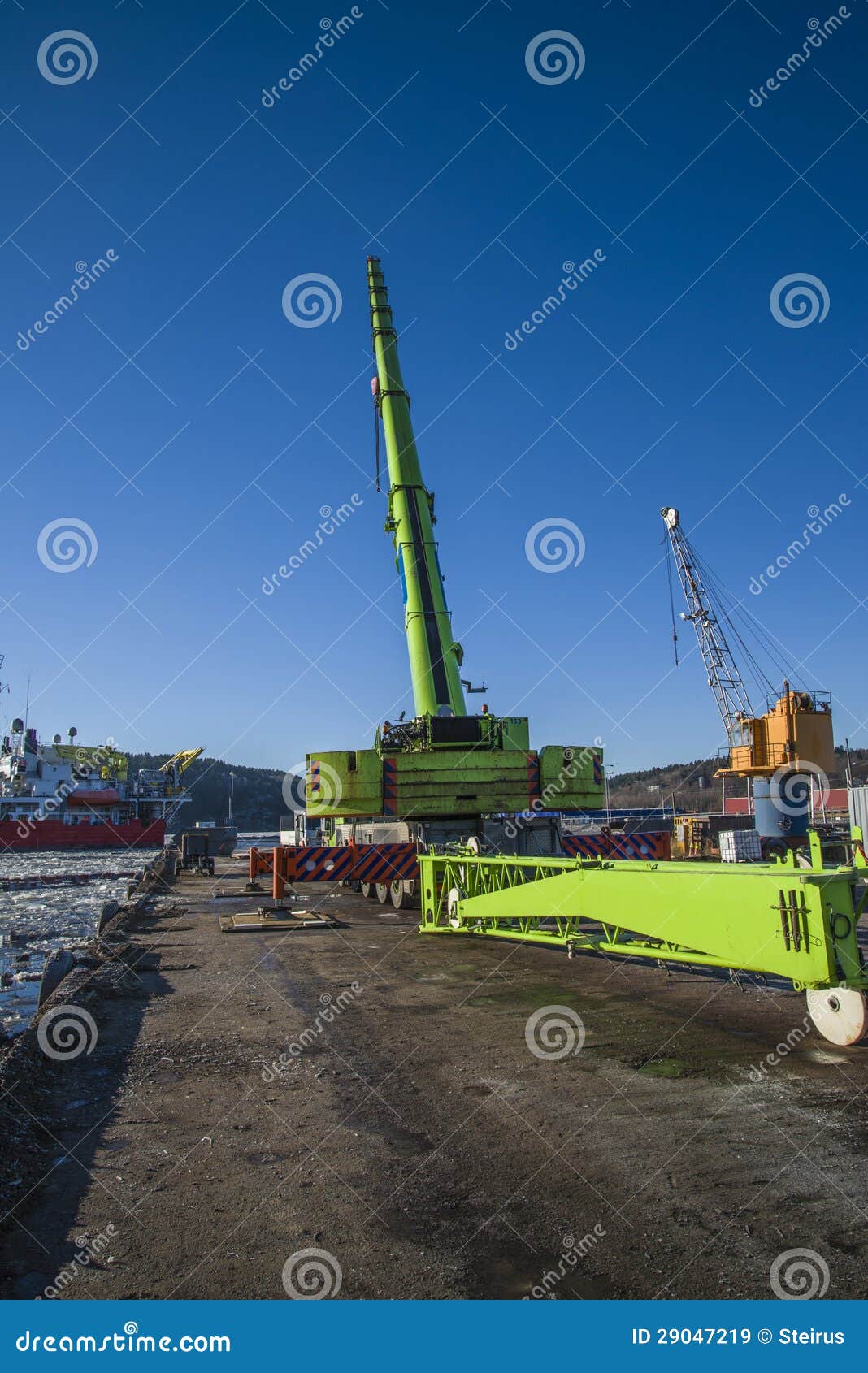 Ship Turns Around in the Bay of Halden Harbor Stock Image - Image of ...