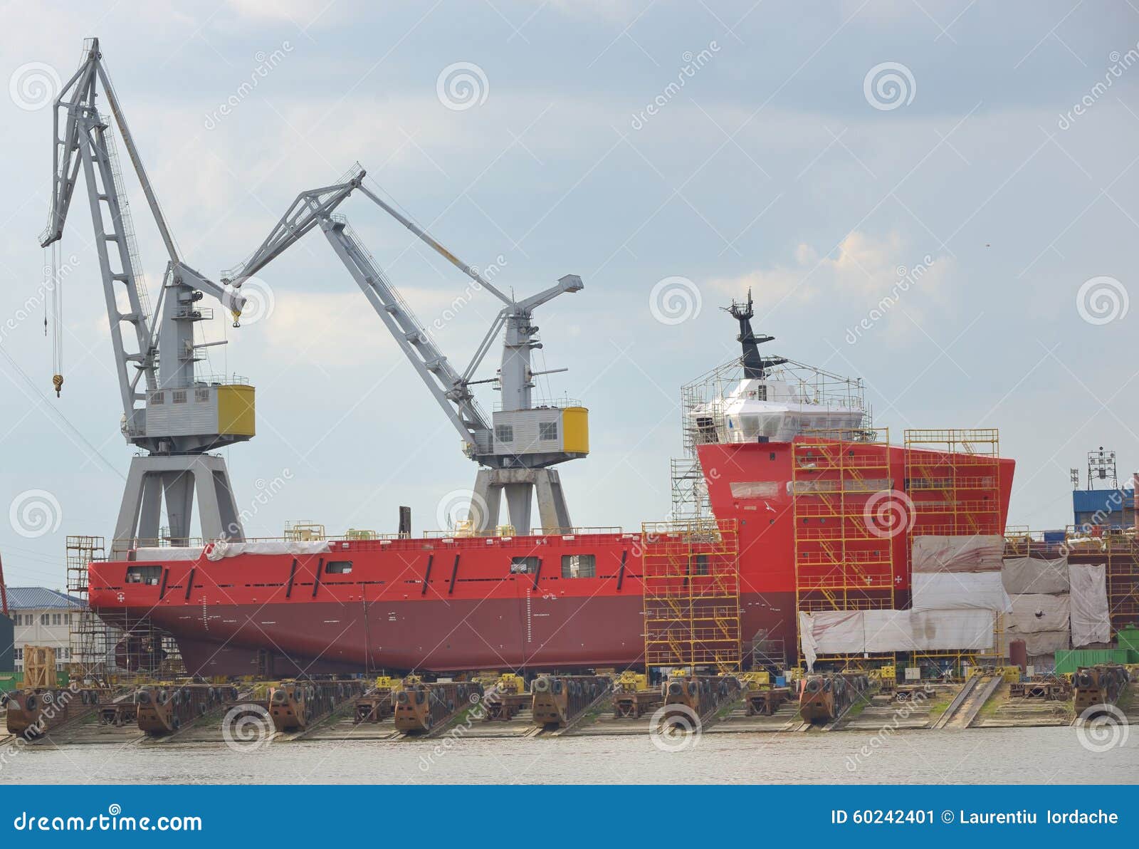 Ship under construction stock image. Image of remount - 60242401