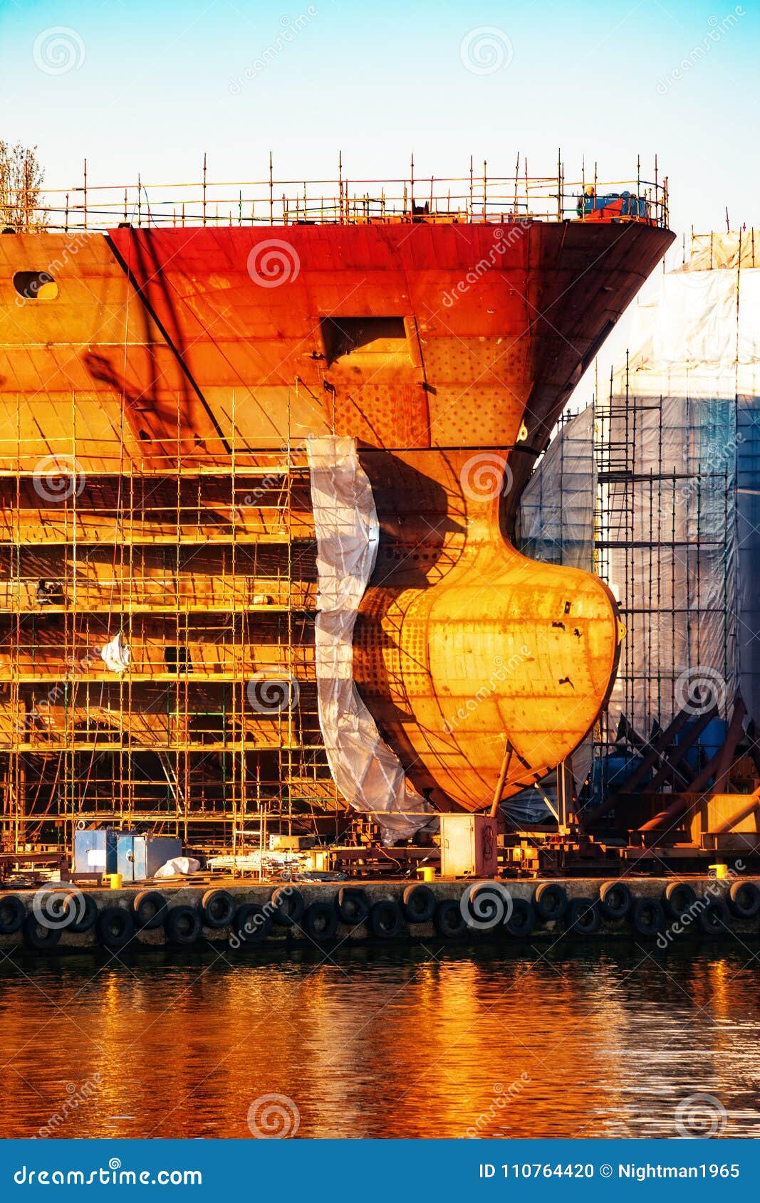 Ship under construction stock photo. Image of harbour - 110764420