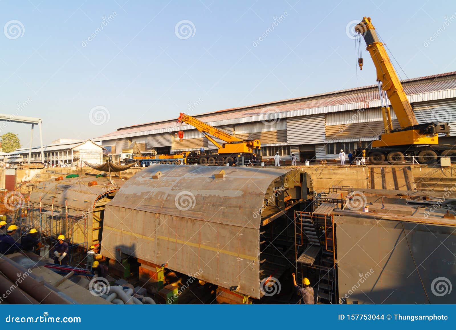 The Ship is Under Construction Editorial Stock Image - Image of ...