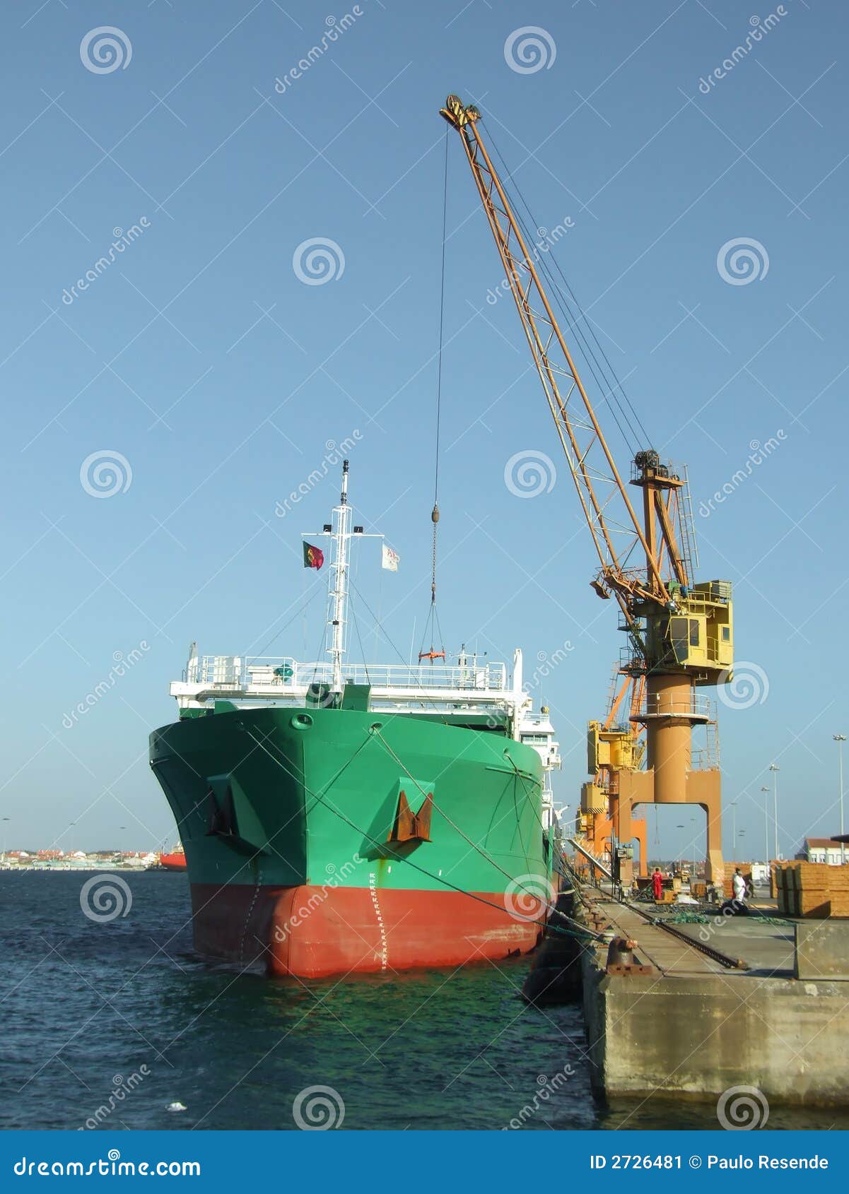 Ship unloading stock image. Image of enormous, shipping - 2726481