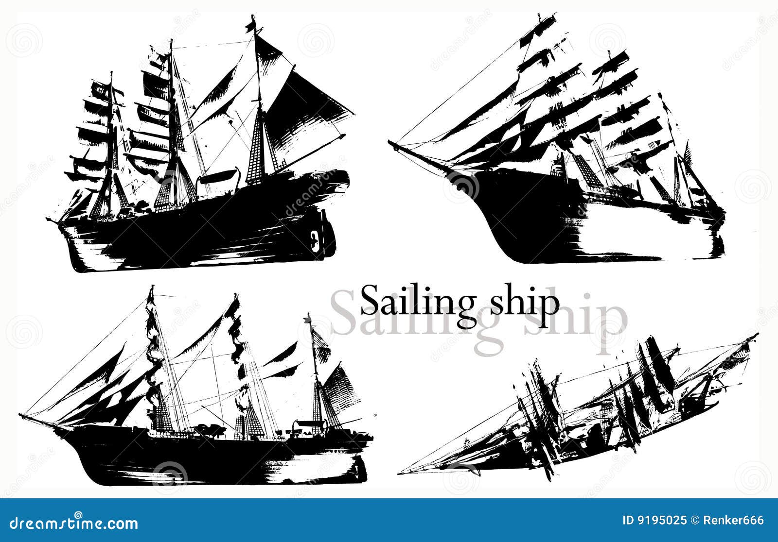 Ship vector stock vector. Illustration of shape, vector - 9195025