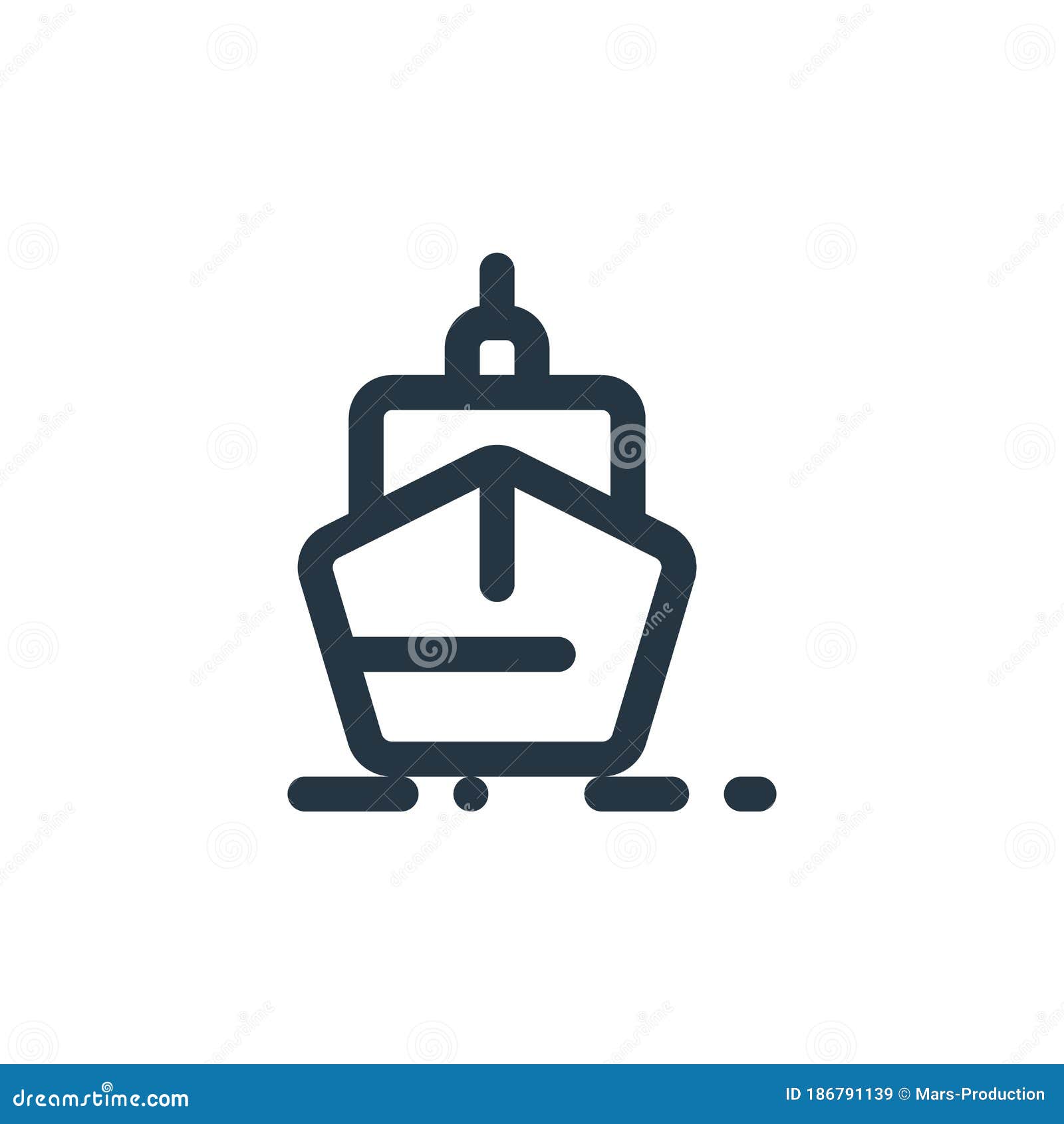 Ship Vector Icon. Ship Editable Stroke. Ship Linear Symbol for Use on ...