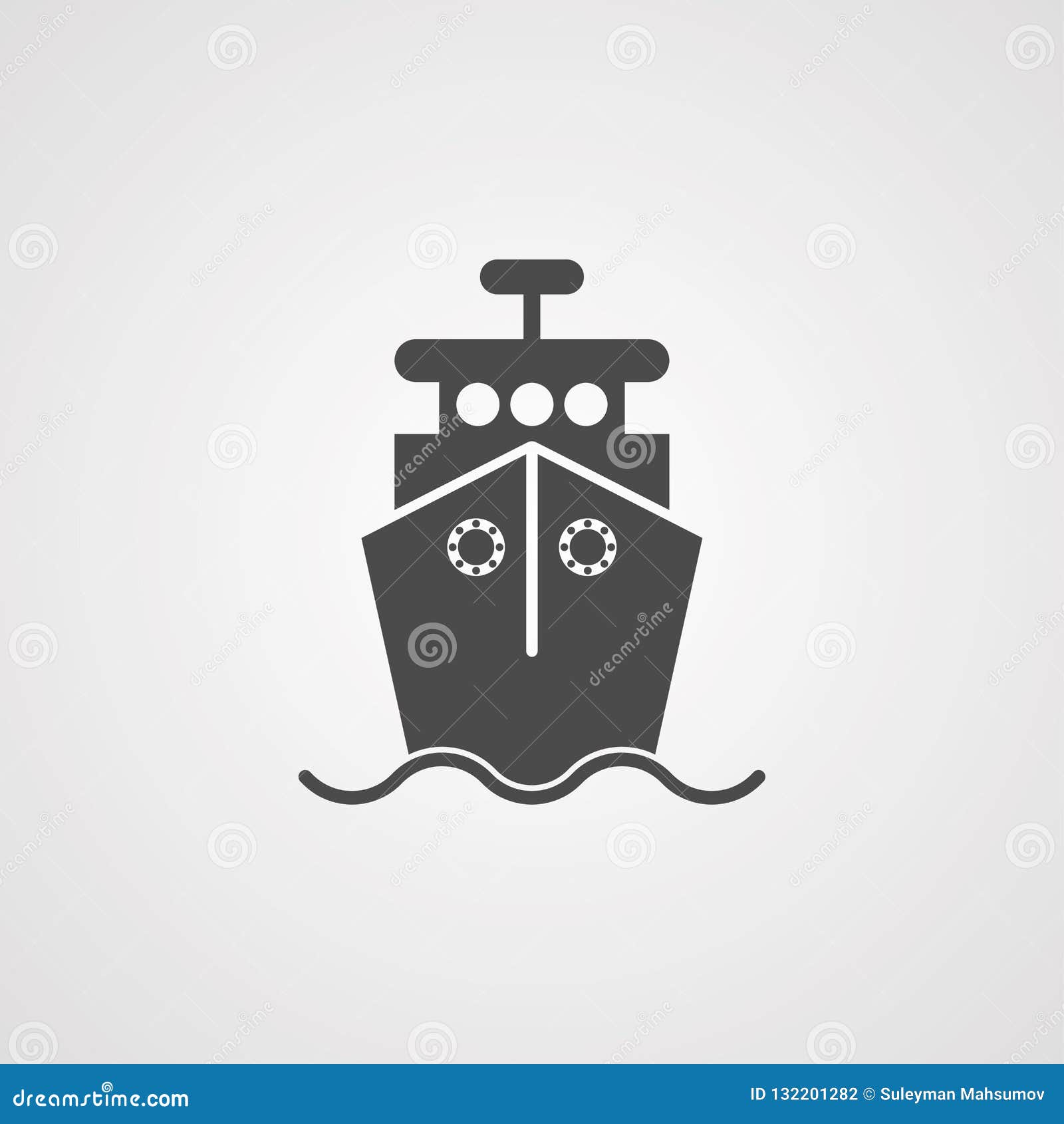 Ship Vector Icon Sign Symbol Stock Vector - Illustration of graphic ...