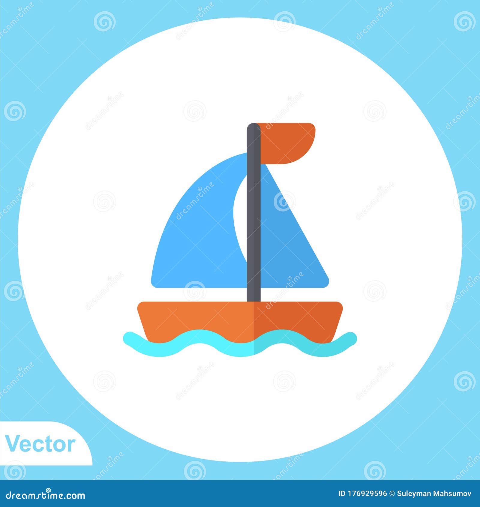 Ship Vector Icon Sign Symbol Stock Vector - Illustration of flat ...