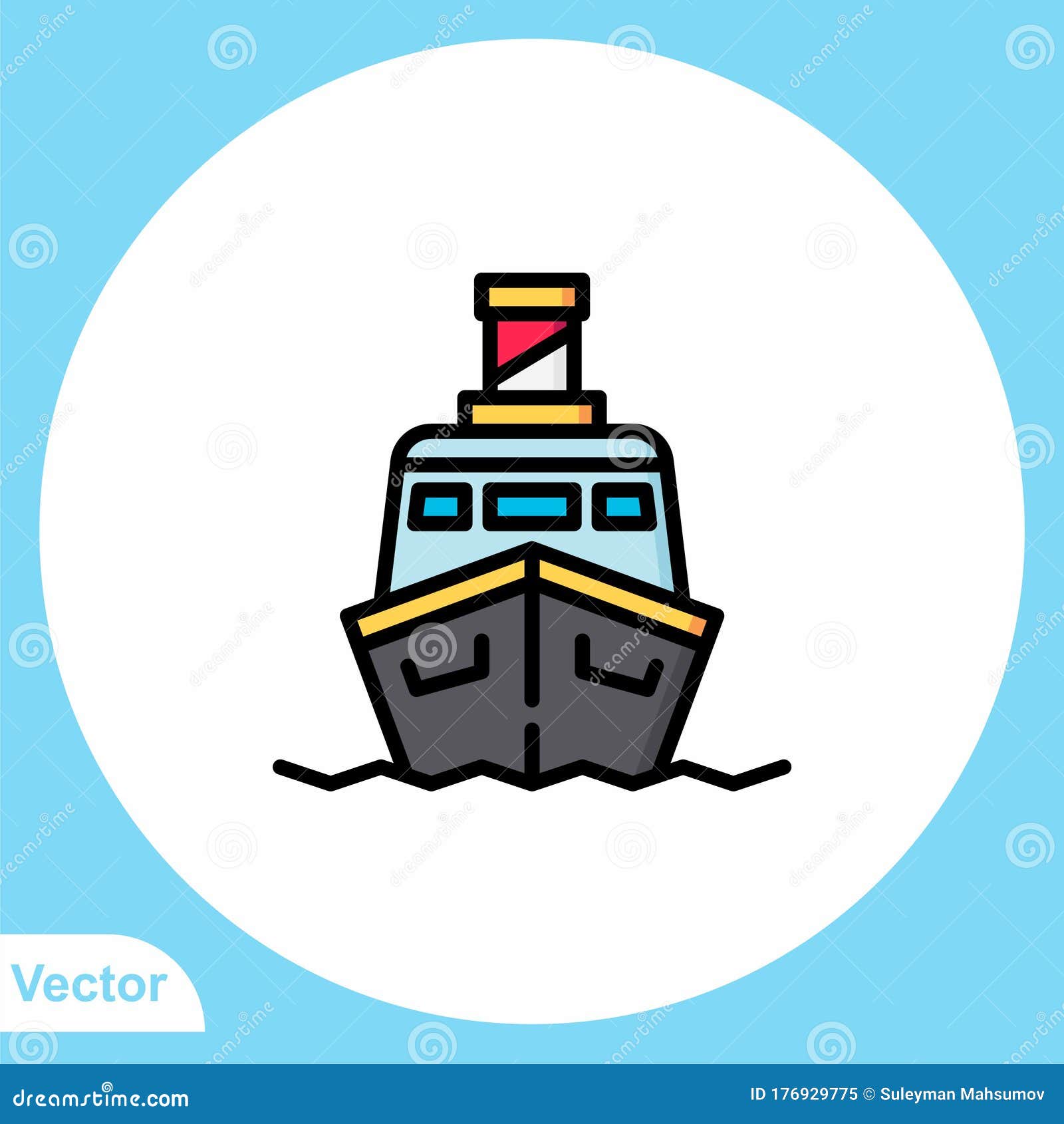 Ship Vector Icon Sign Symbol Stock Vector - Illustration of shipping ...