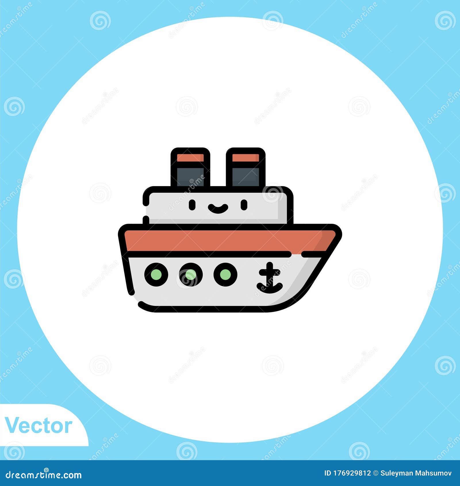 Ship Vector Icon Sign Symbol Stock Vector - Illustration of shipment ...