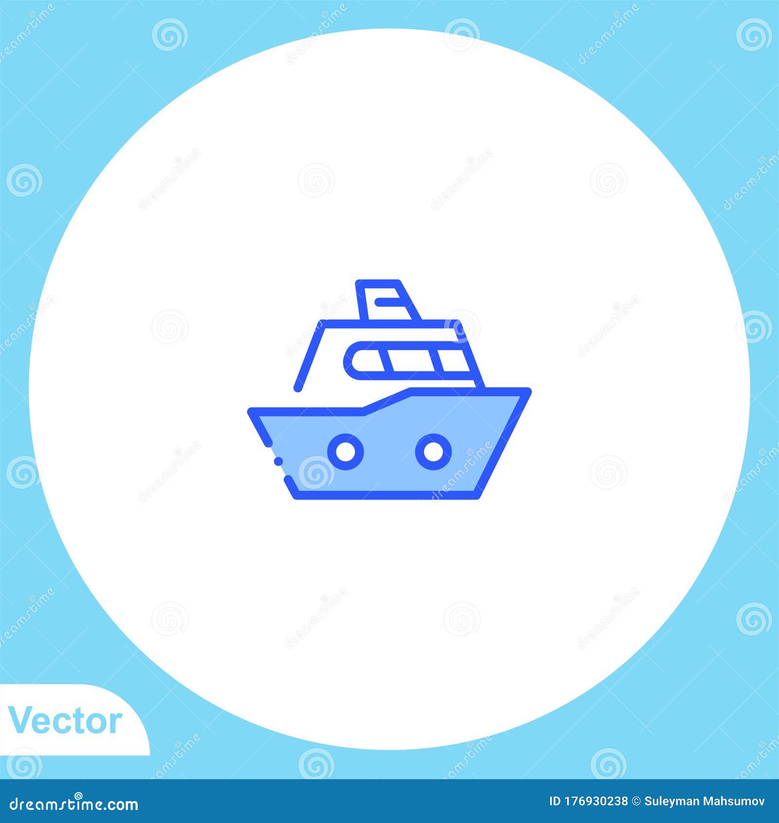 Ship Vector Icon Sign Symbol Stock Illustration - Illustration of ...