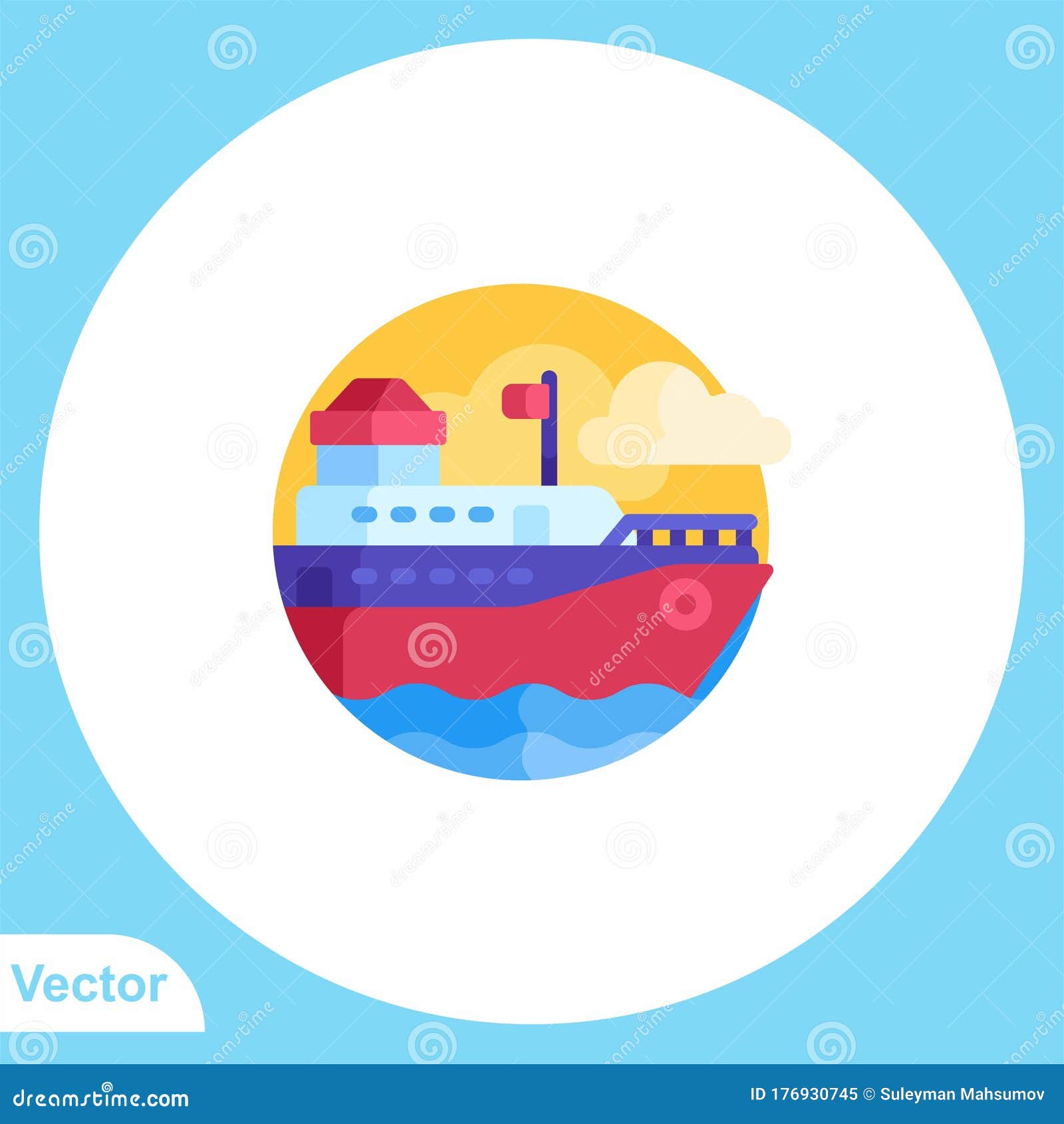 Ship Vector Icon Sign Symbol Stock Illustration - Illustration of ...