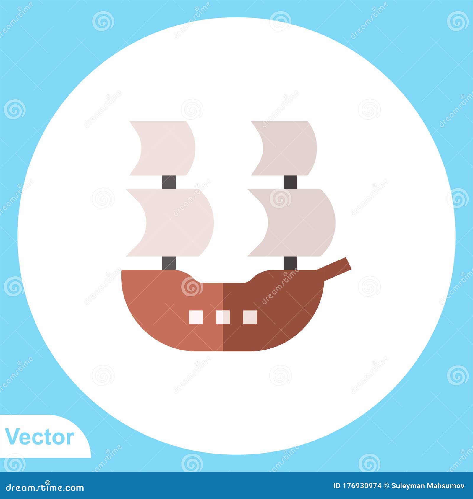 Ship Vector Icon Sign Symbol Stock Illustration - Illustration of label ...