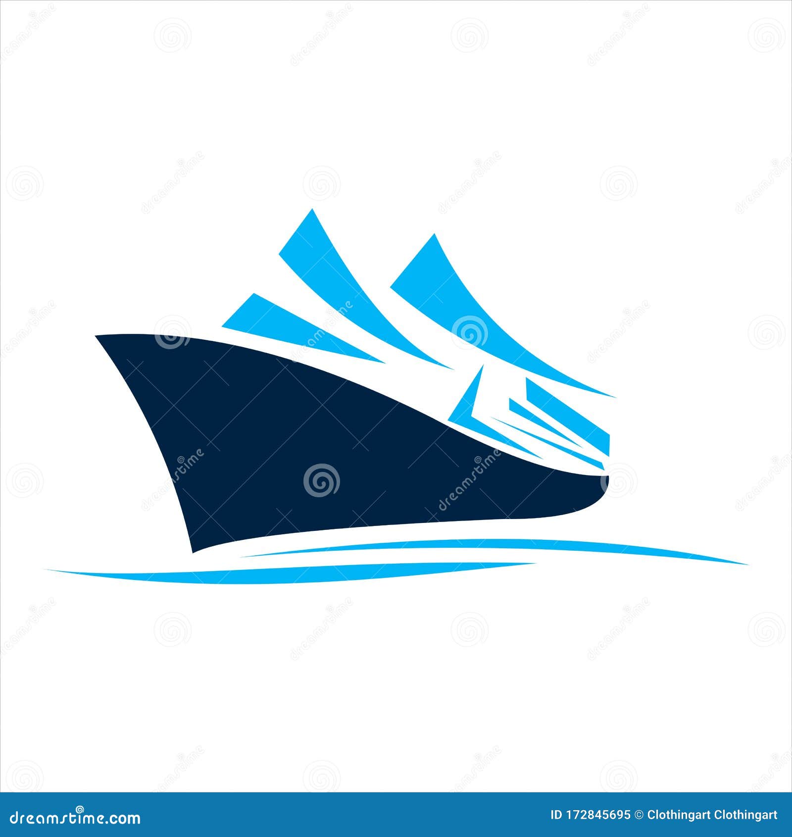 Ship Vector Logo Graphic Abstract Modern Stock Vector - Illustration of ...