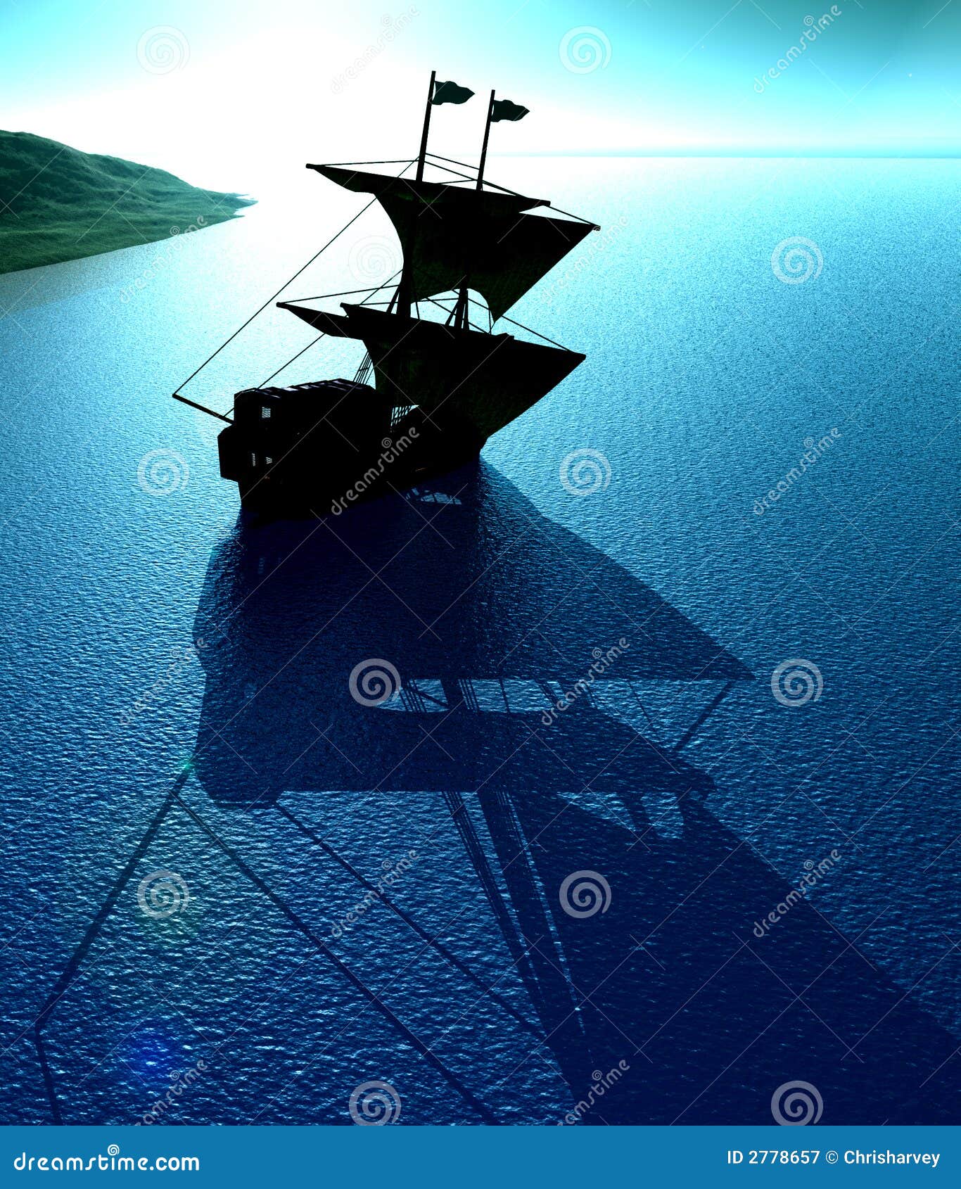 Ship View 25 stock illustration. Illustration of glow - 2778657