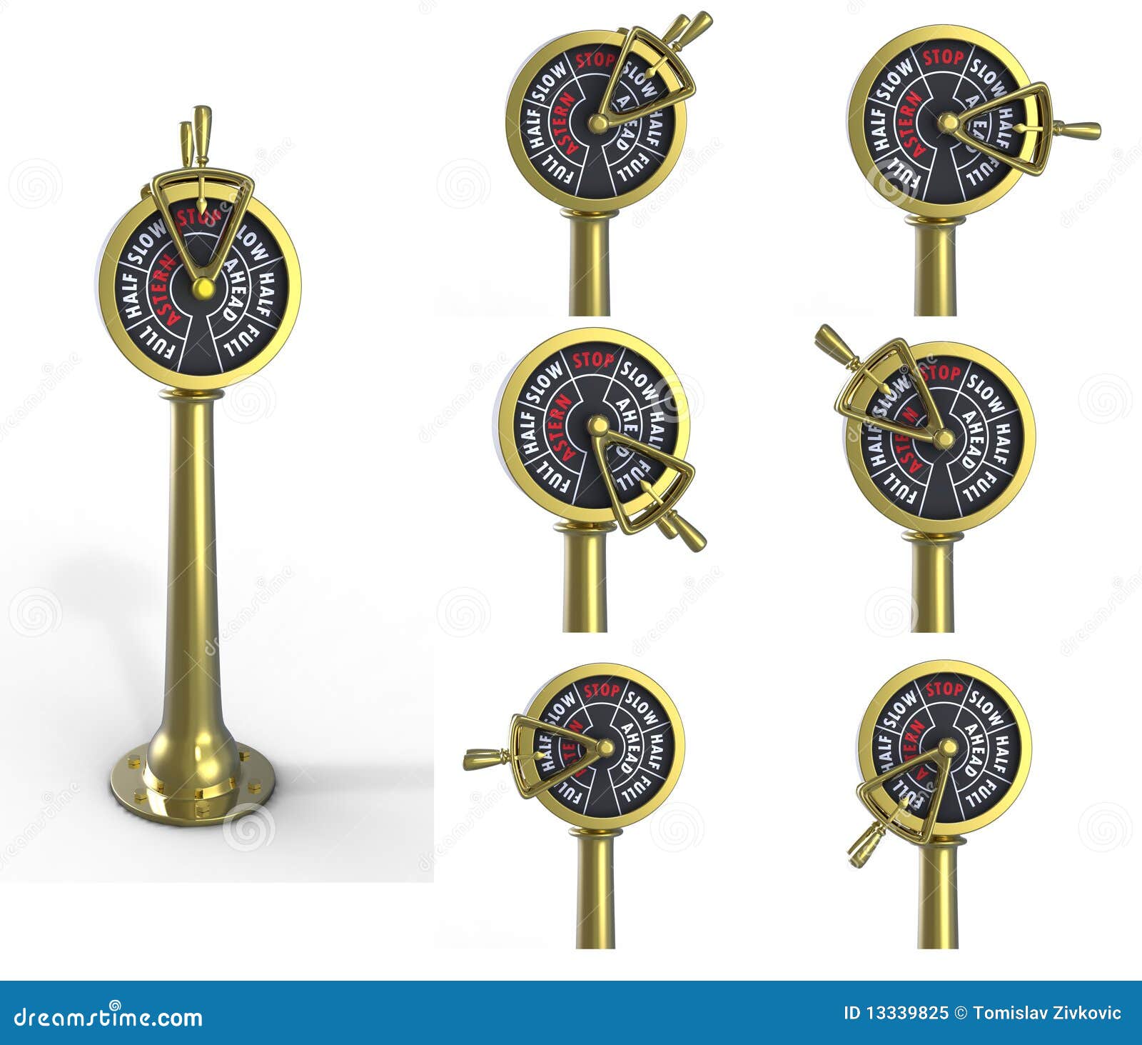 Ship Vintage Engine Control Handle Stock Illustration - Illustration of ...