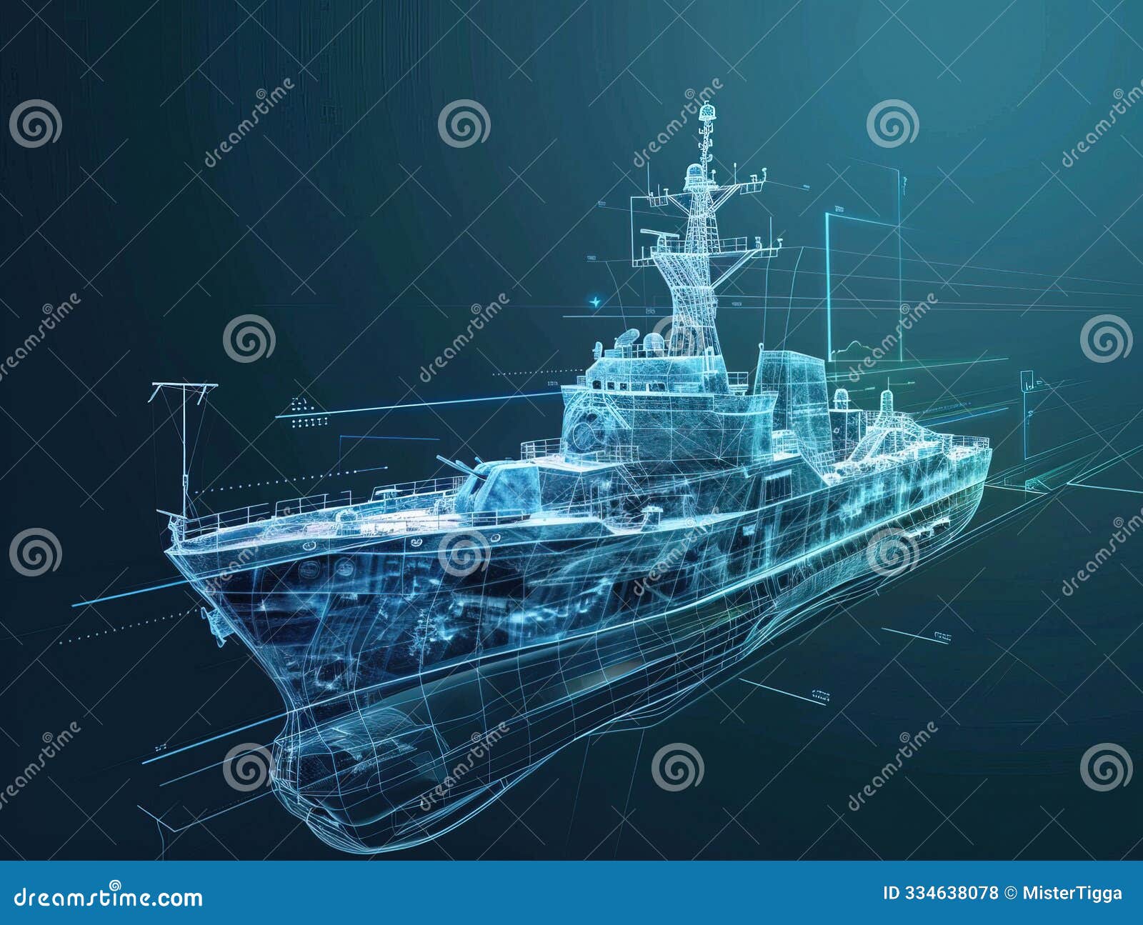 Ship Visualization with Augmented Reality Transparent Ship in Studio ...