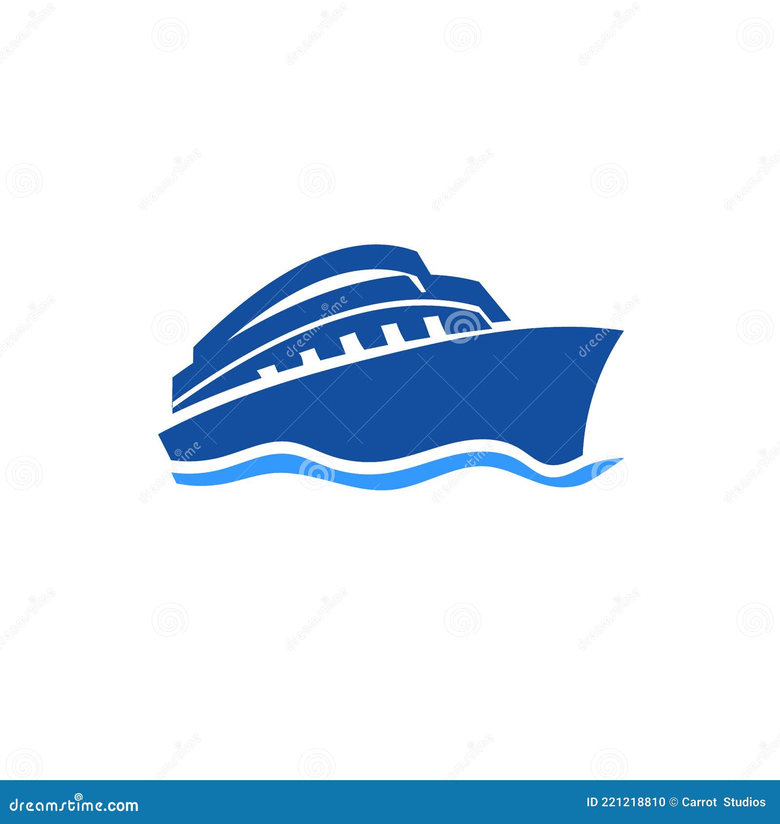 Ship and Wave Logo Design Stock Illustration Stock Vector ...
