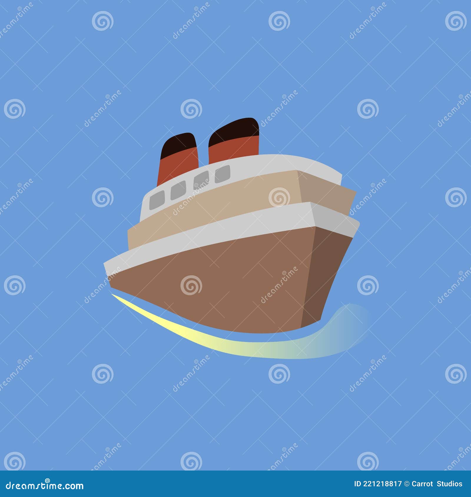 Ship and Wave Logo Design Stock Illustration Stock Vector ...