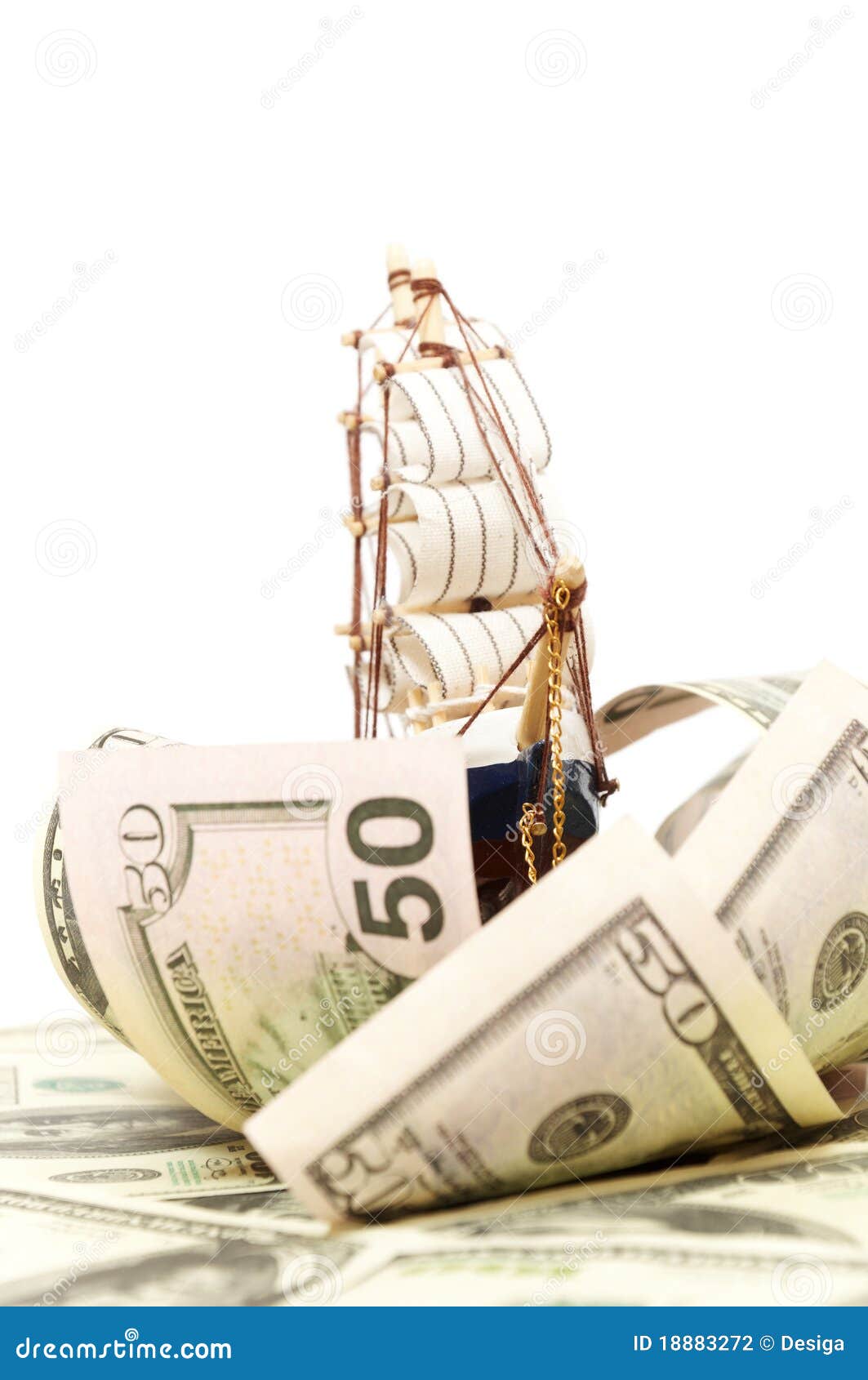 Ship and wave from money stock photo. Image of finance - 18883272