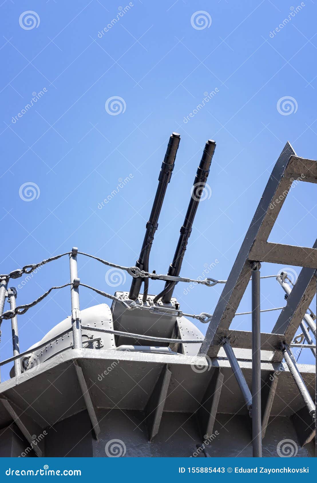 Ship Weapon Tower. Naval Exercises, Attack, and Defense Stock Image ...