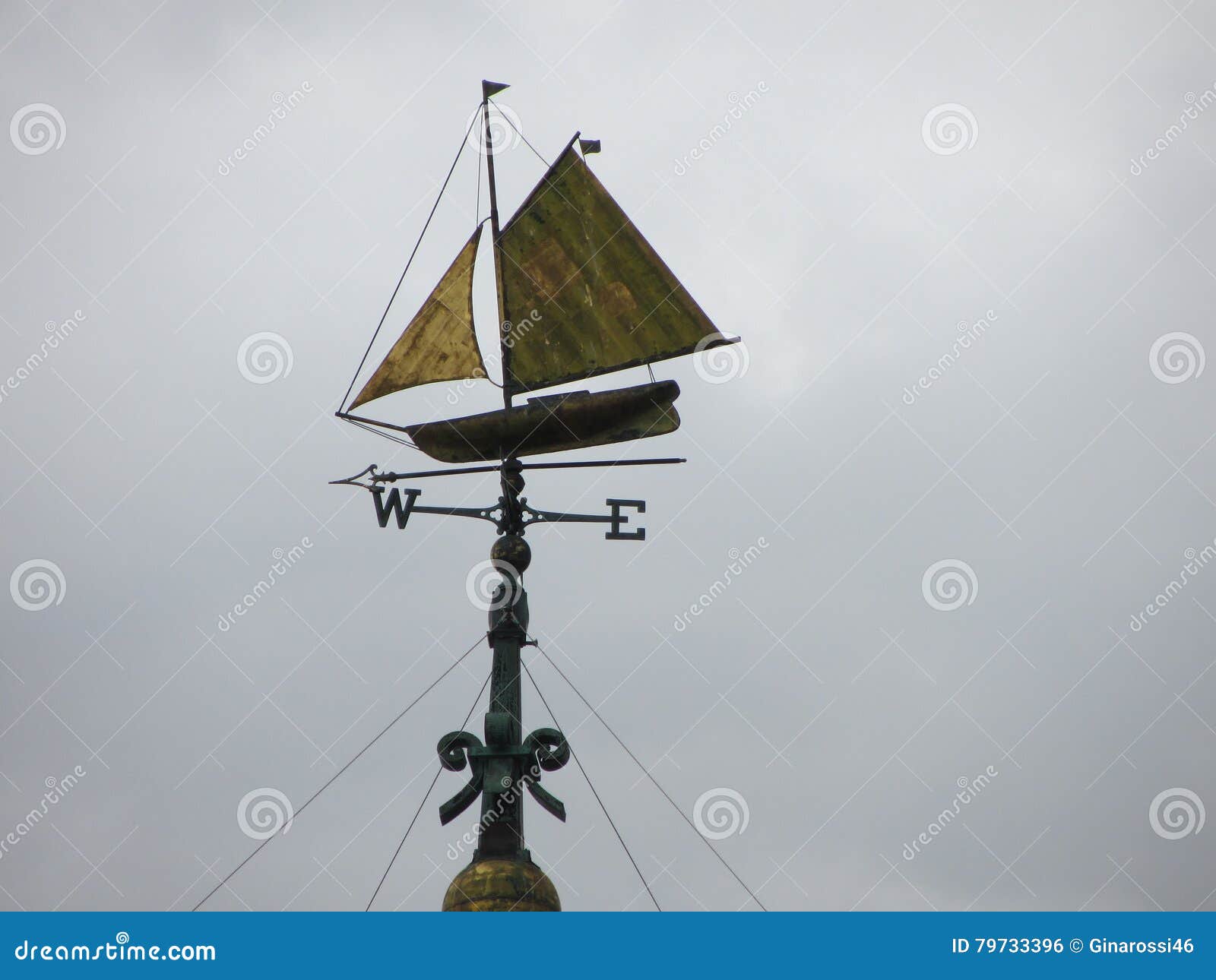 Ship Weathervane stock photo. Image of rooftop, antique - 79733396