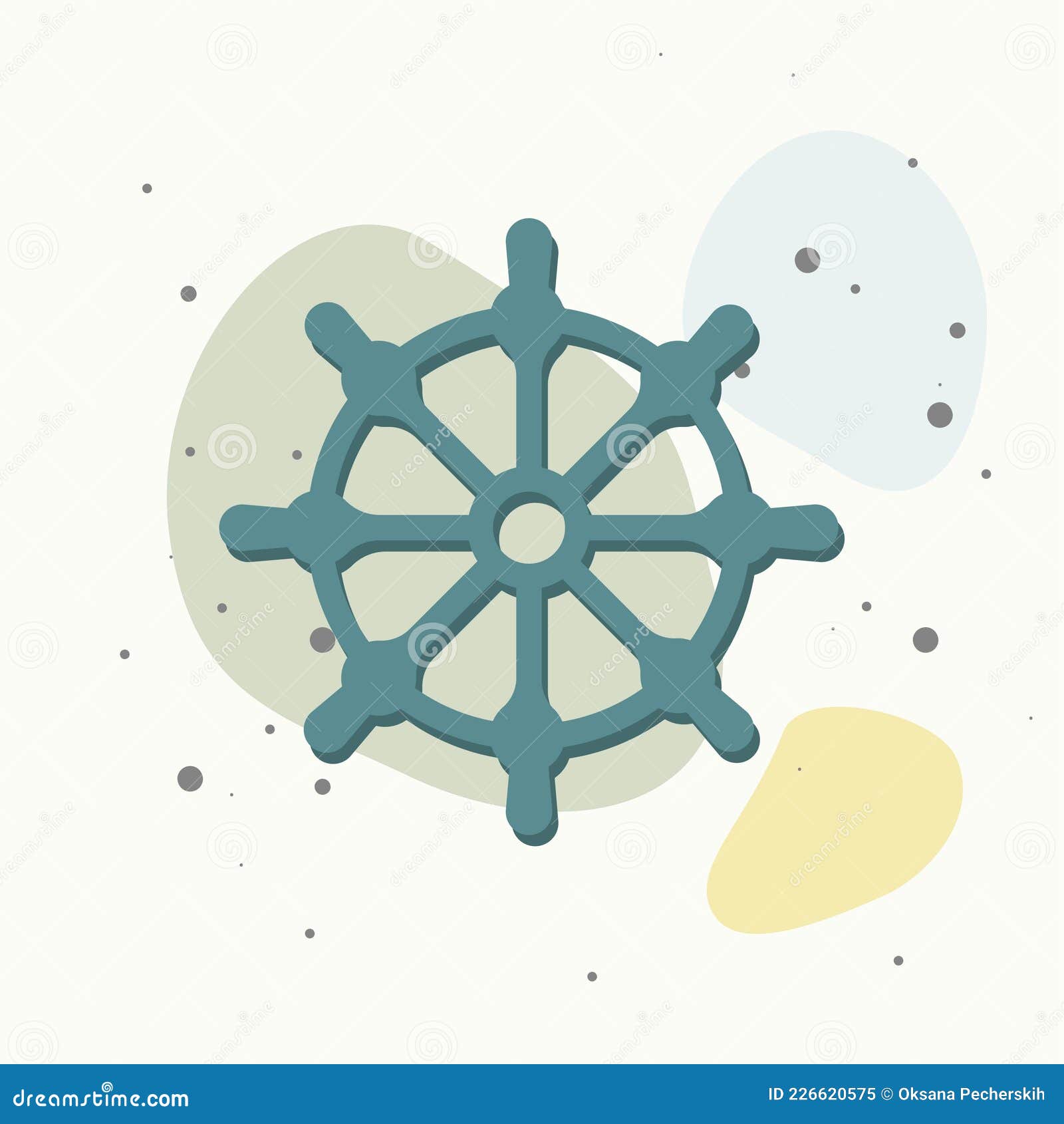 Ship Wheel. Boat Steering Wheel Icon Stock Vector - Illustration of ...