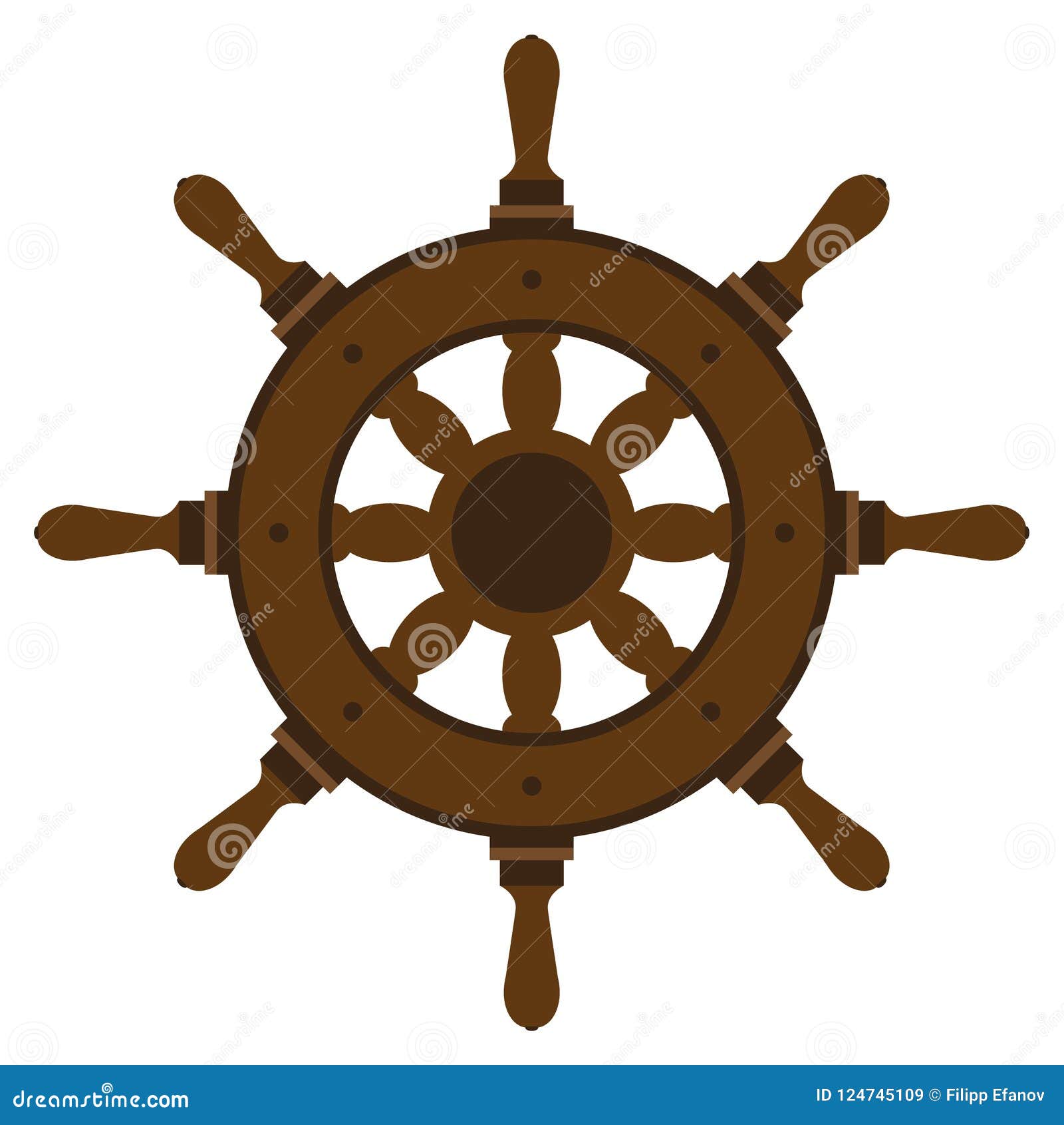 Ship Wheel. Graphic on the Marine Theme Stock Illustration ...