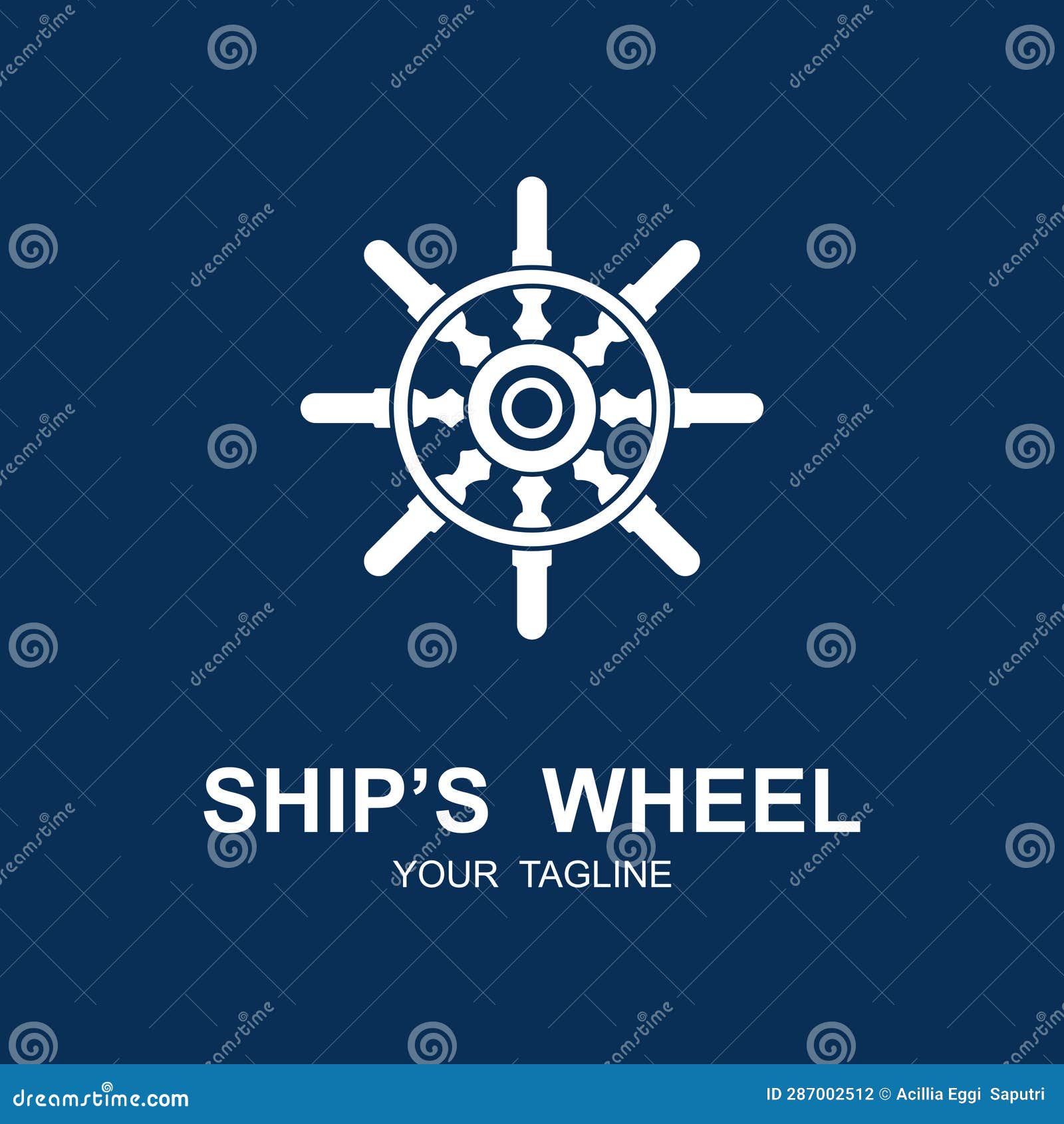 Ship Wheel Logo Vector Illustration Design Stock Vector - Illustration ...