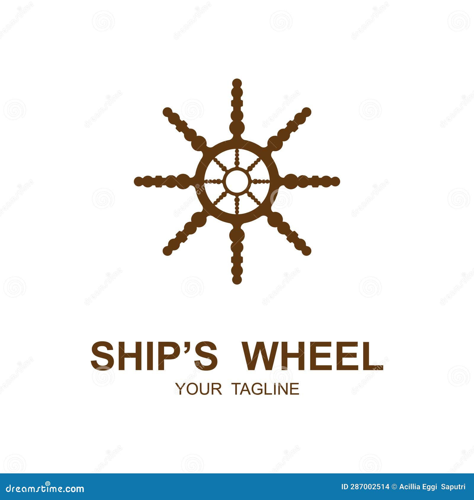 Ship Wheel Logo Vector Illustration Design Stock Vector - Illustration ...