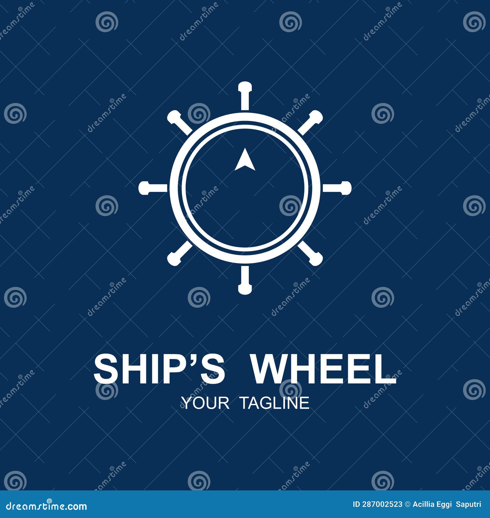 Ship Wheel Logo Vector Illustration Design Stock Vector - Illustration ...