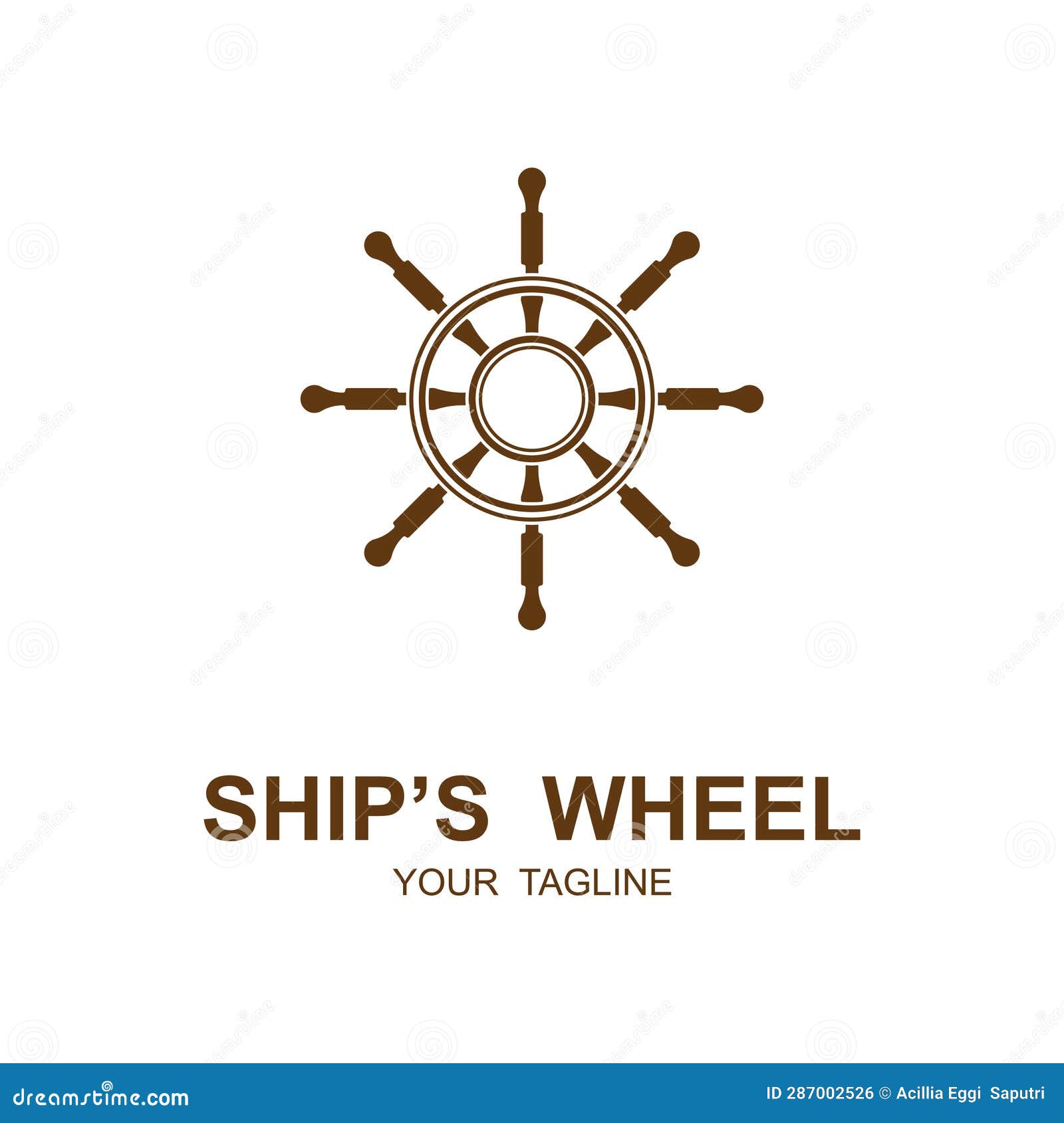 Ship Wheel Logo Vector Illustration Design Stock Vector - Illustration ...