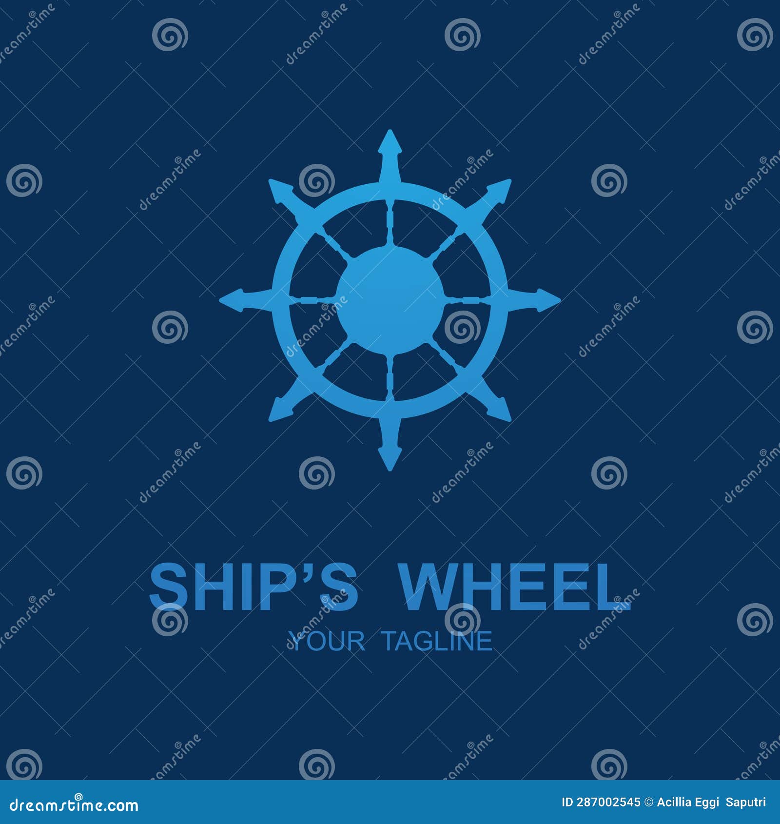 Ship Wheel Logo Vector Illustration Design Stock Vector - Illustration ...