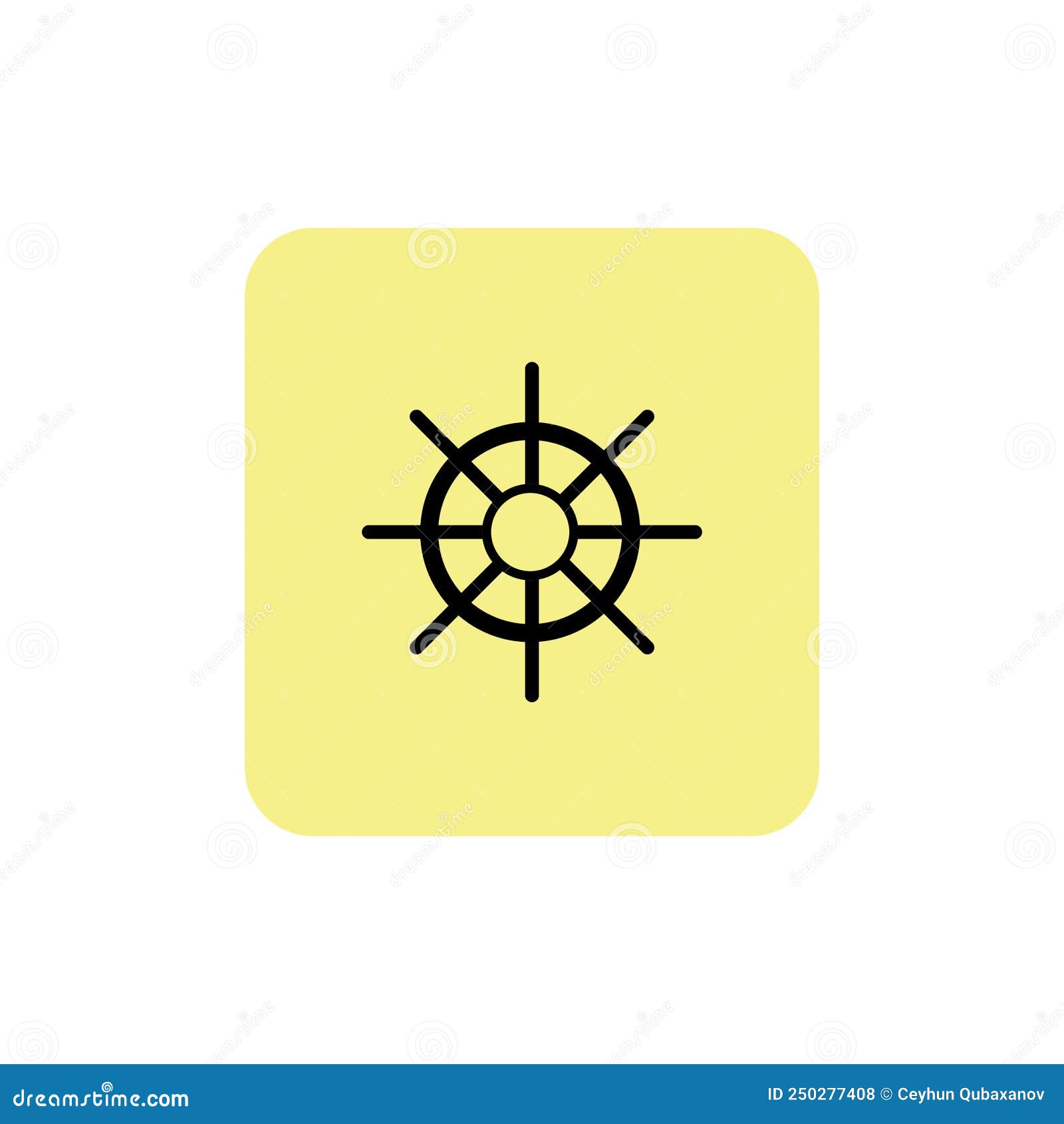 Ship Wheel Vector Icon. Ship`s Steering Wheel Simple Design Stock ...