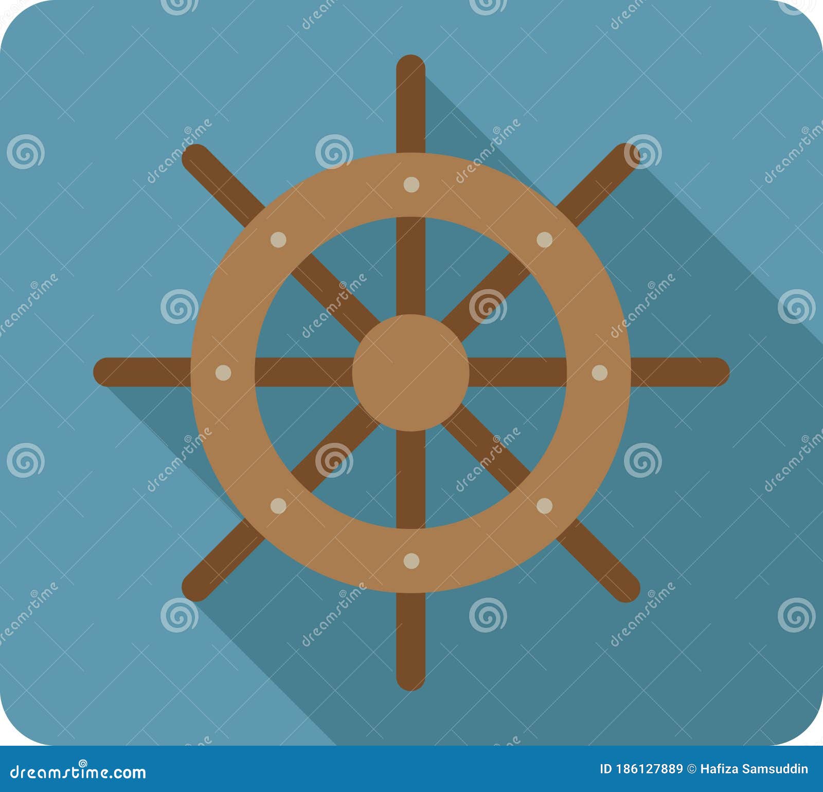 Ship Wheel. Vector Illustration Decorative Design Stock Illustration ...