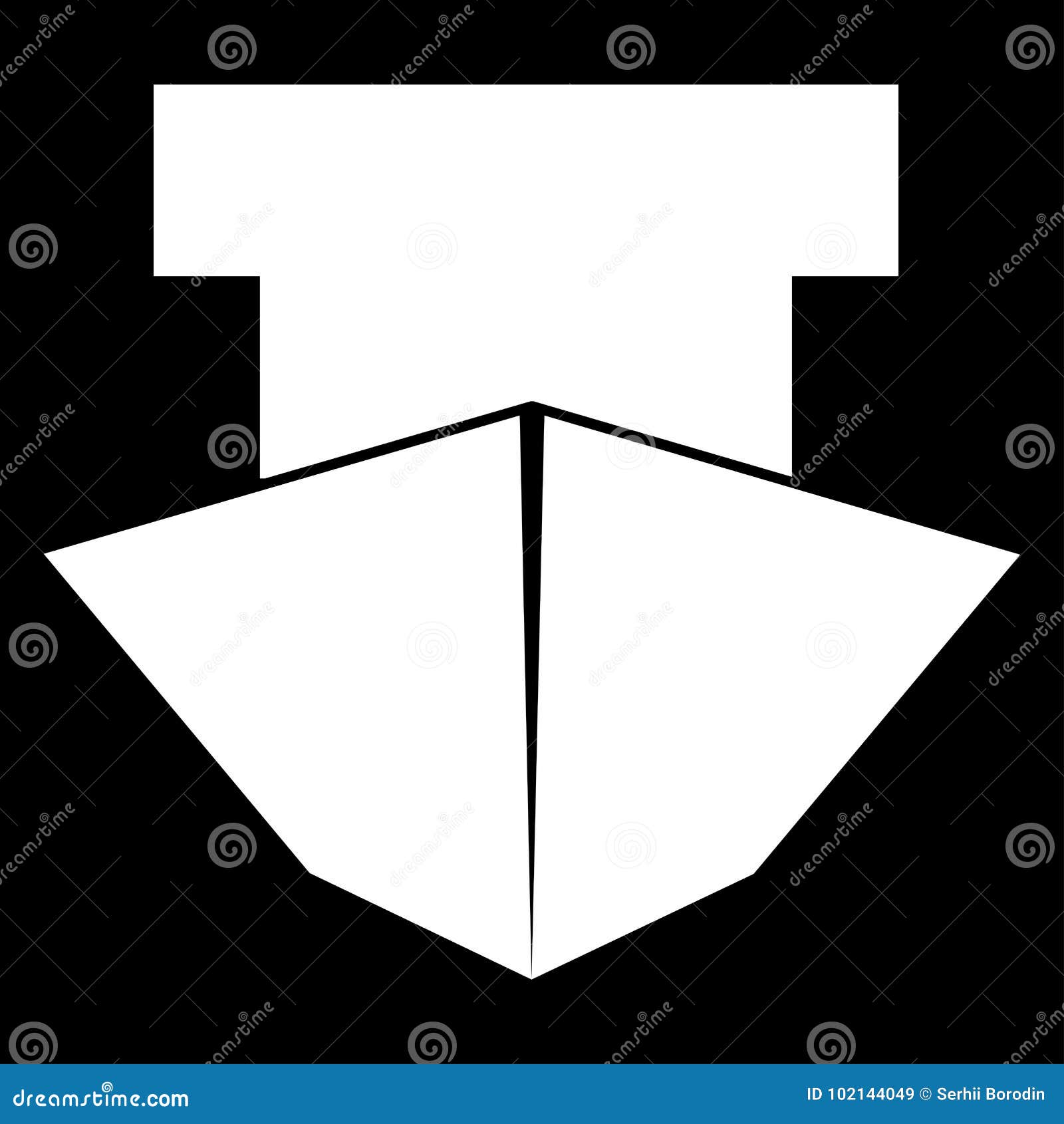 Ship it is white icon . stock vector. Illustration of boat - 102144049
